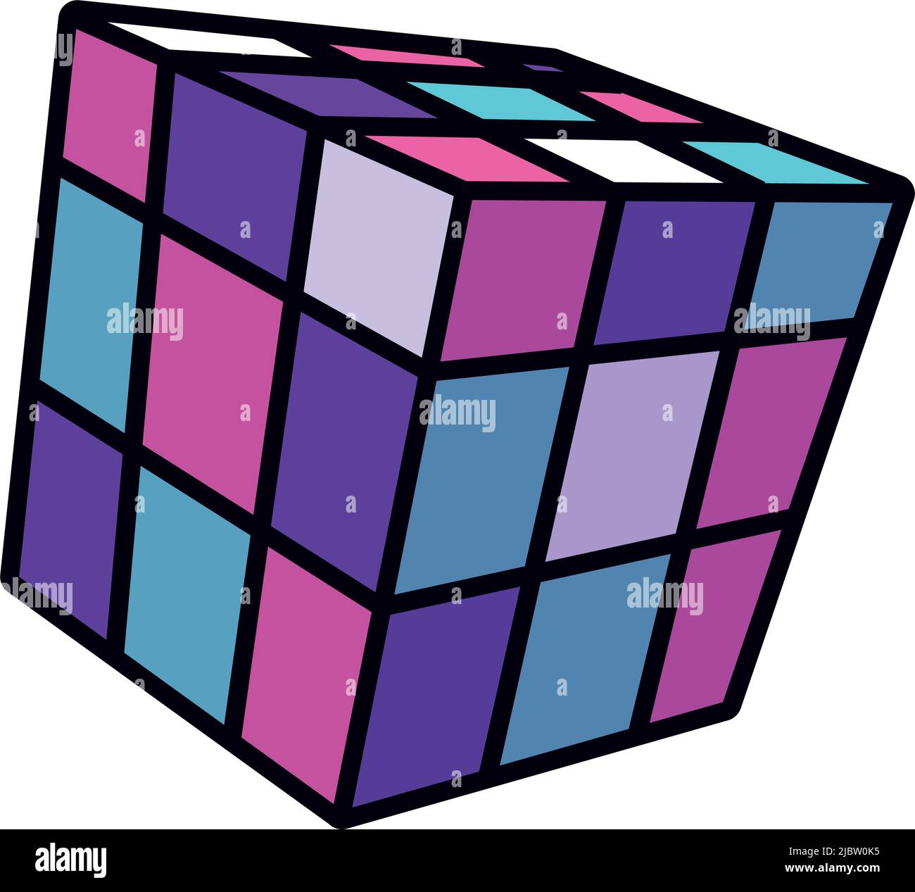 90s rubik cube Stock Vector Image & Art - Alamy
