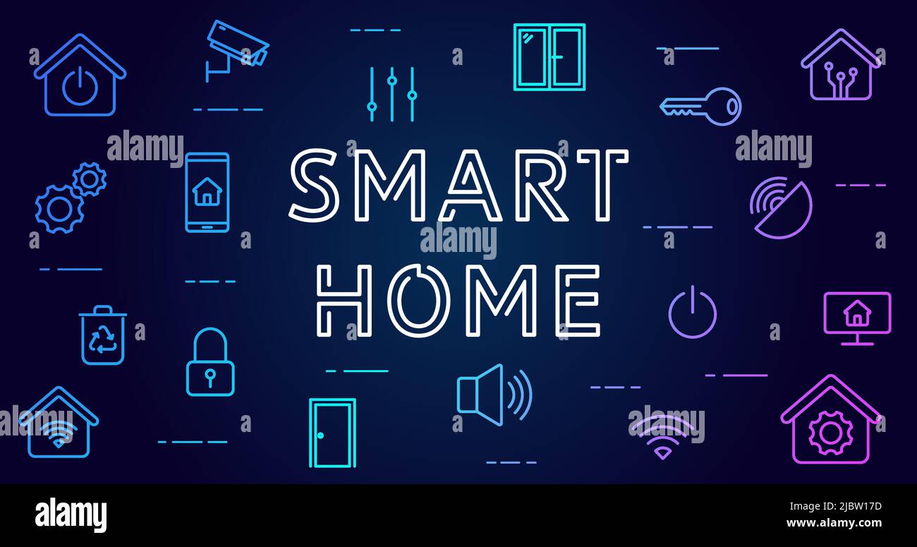 Smart home 4k trendy vector background Stock Vector Image & Art - Alamy