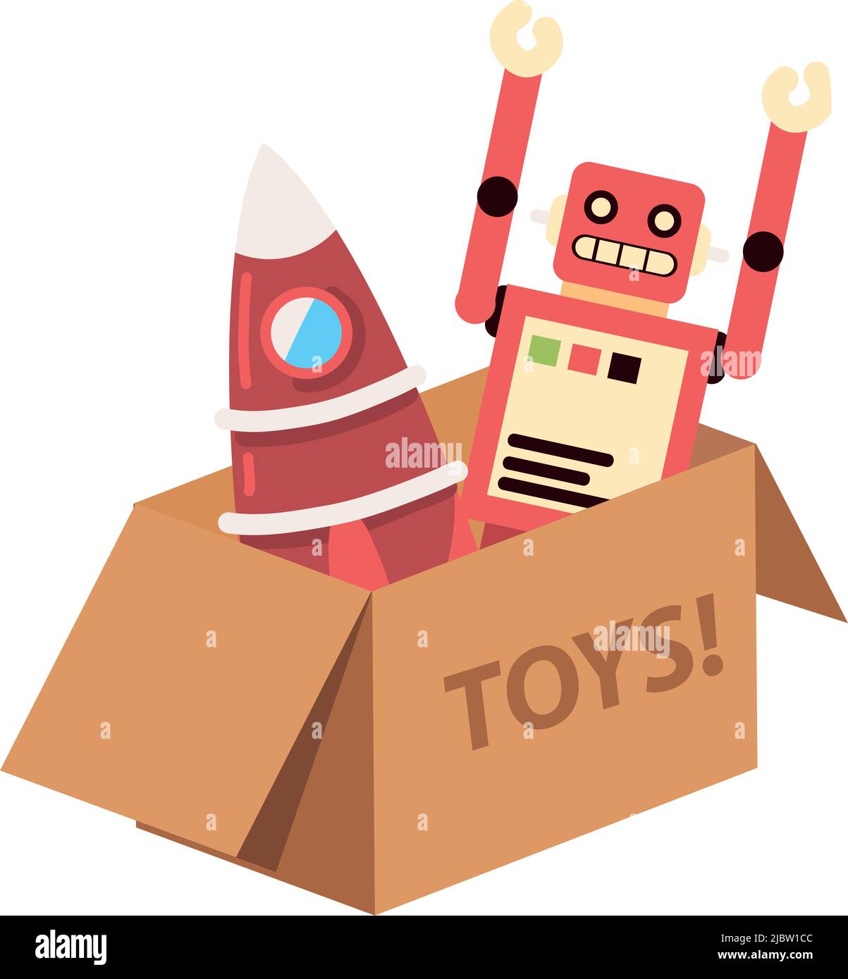 Cardboard robot toy' Cut Out Stock Images & Pictures - Alamy