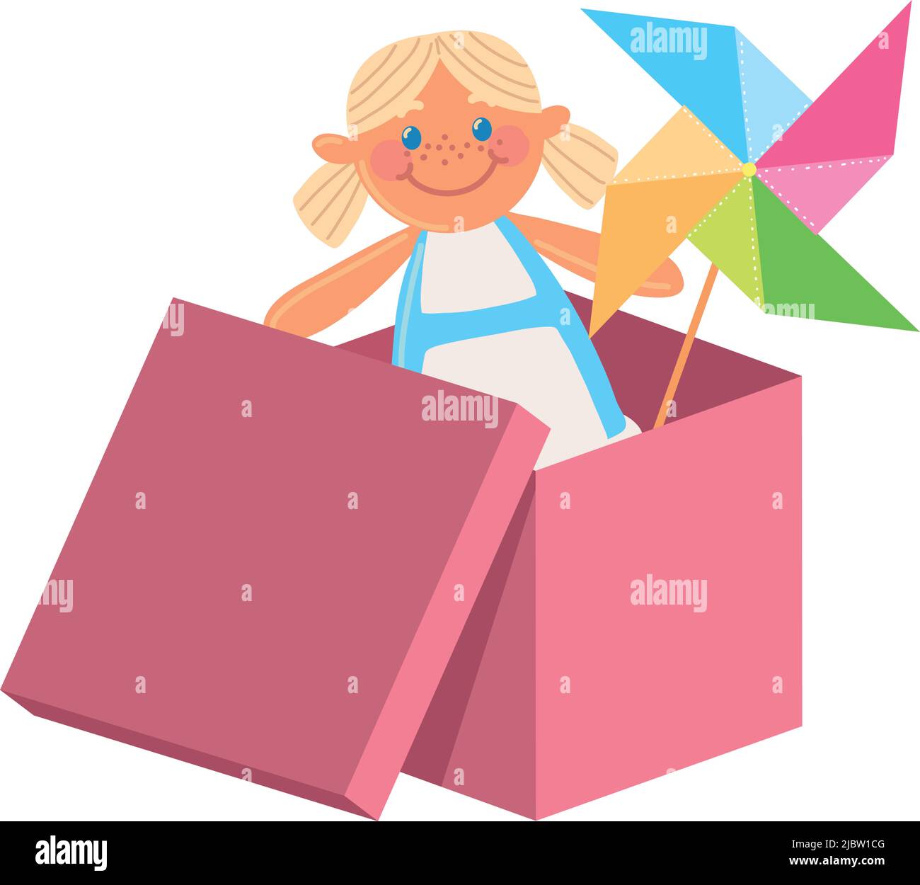 Toys box cartoon icon Stock Vector Images - Alamy