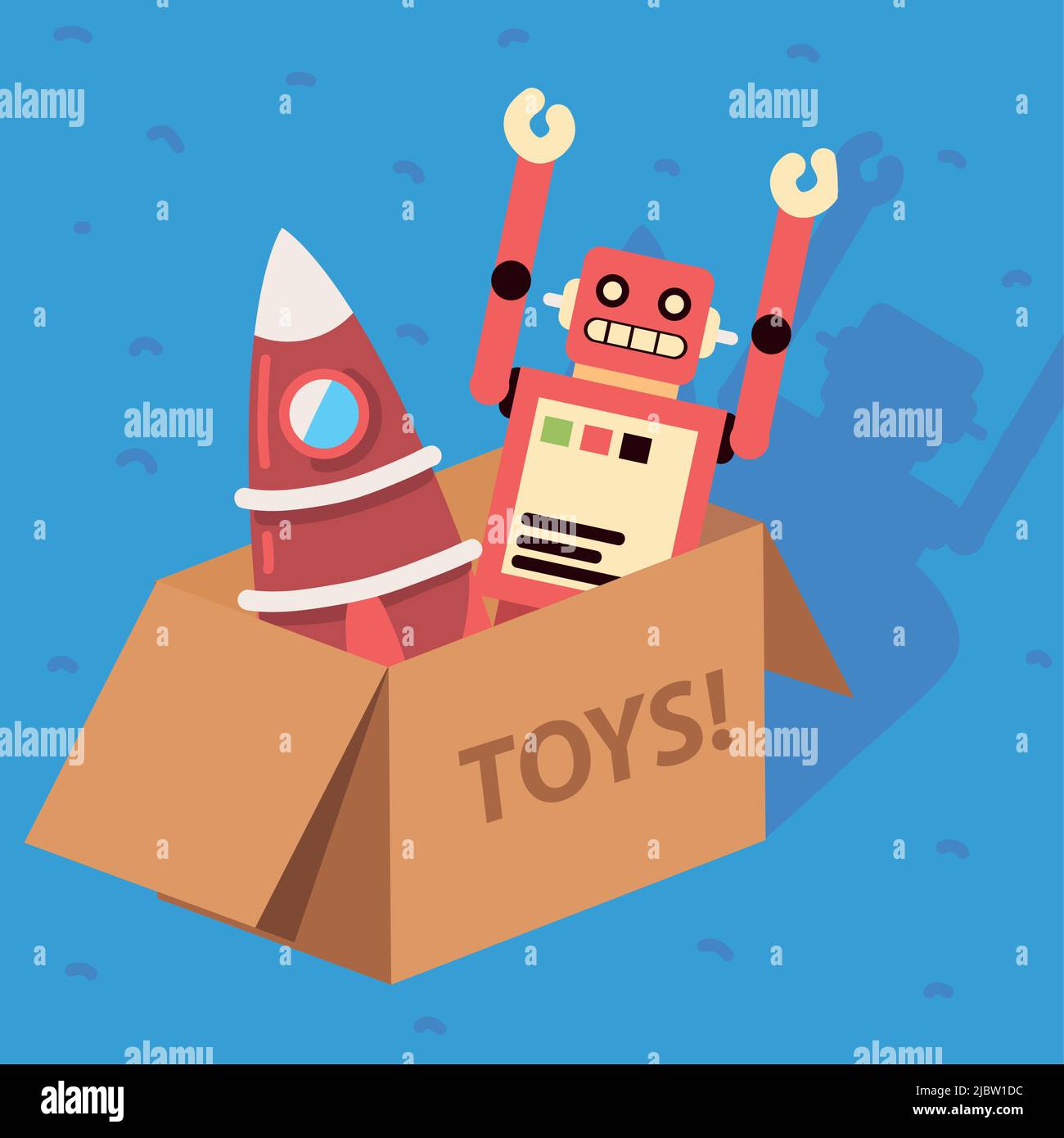 Cardboard robot toy Stock Vector Images - Alamy