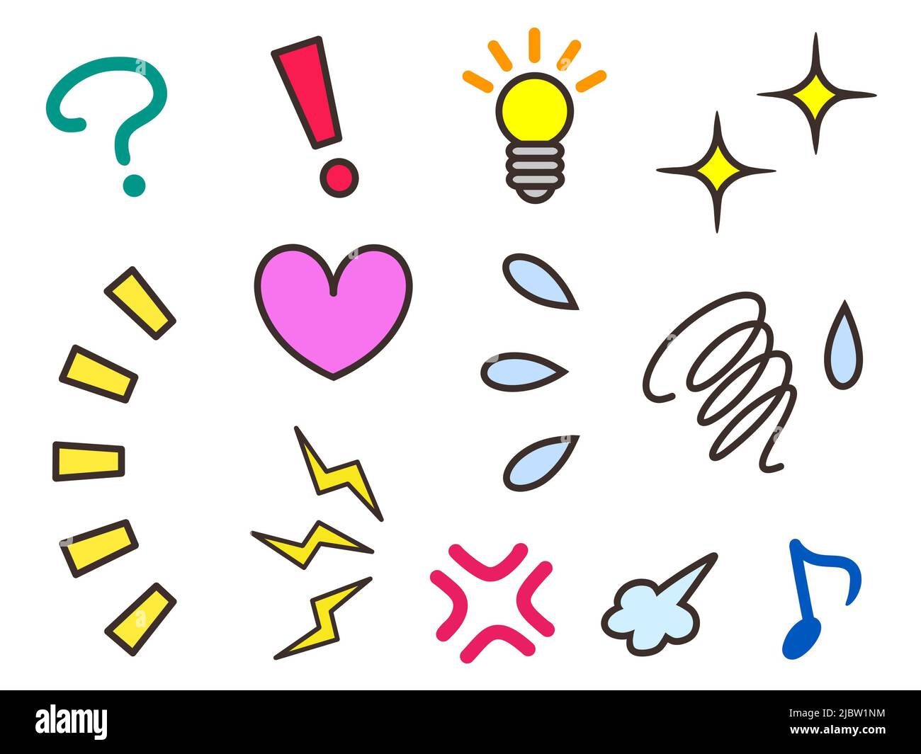 A set of marks expressing various emotions Stock Photo - Alamy