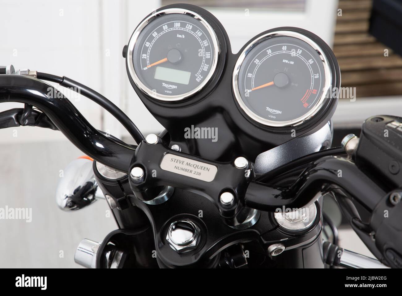 Bordeaux , Aquitaine France - 05 19 2022 : triumph bonneville t100 ...