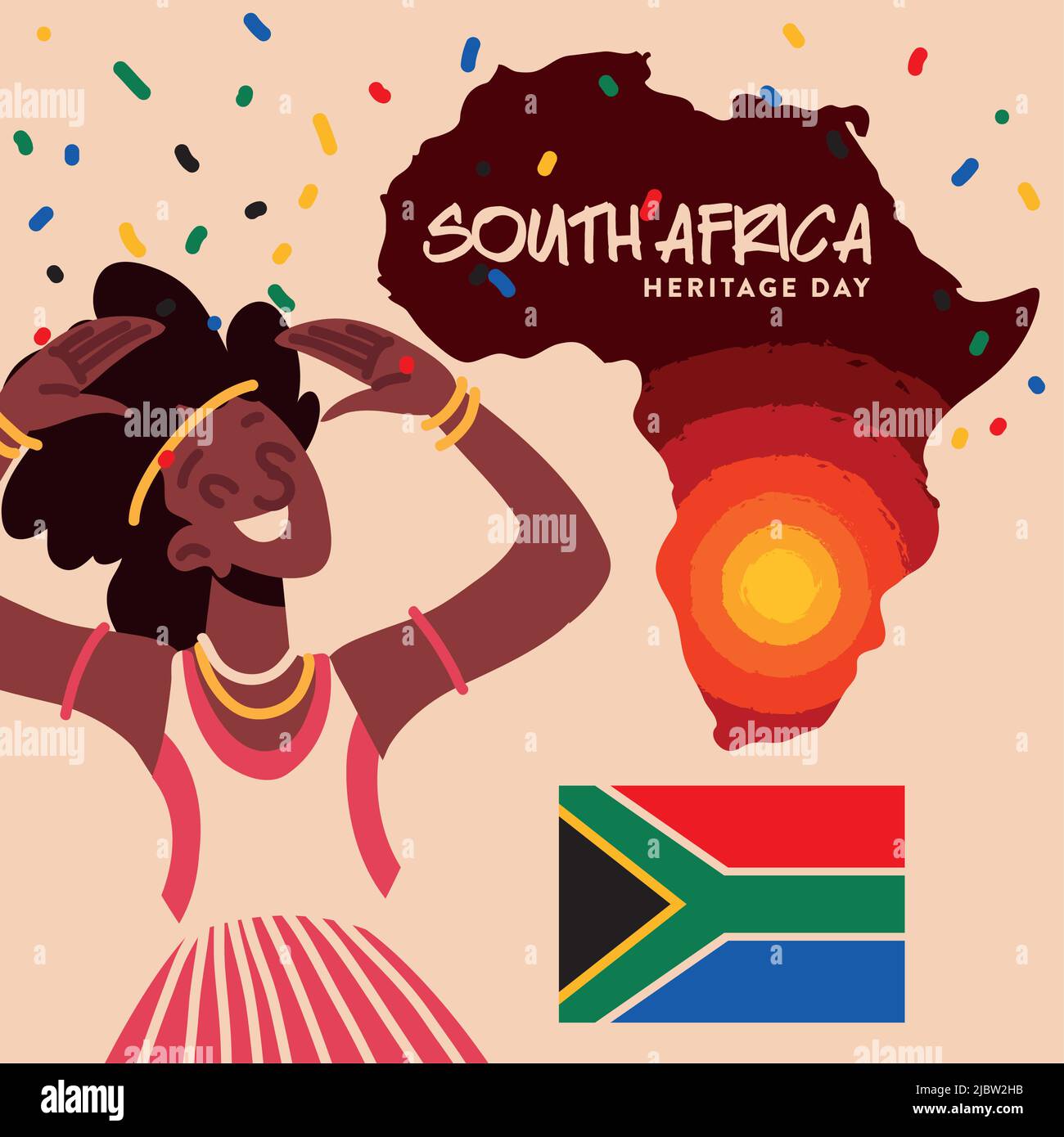 Heritage Day Africa greeting card Stock Vector Image & Art - Alamy