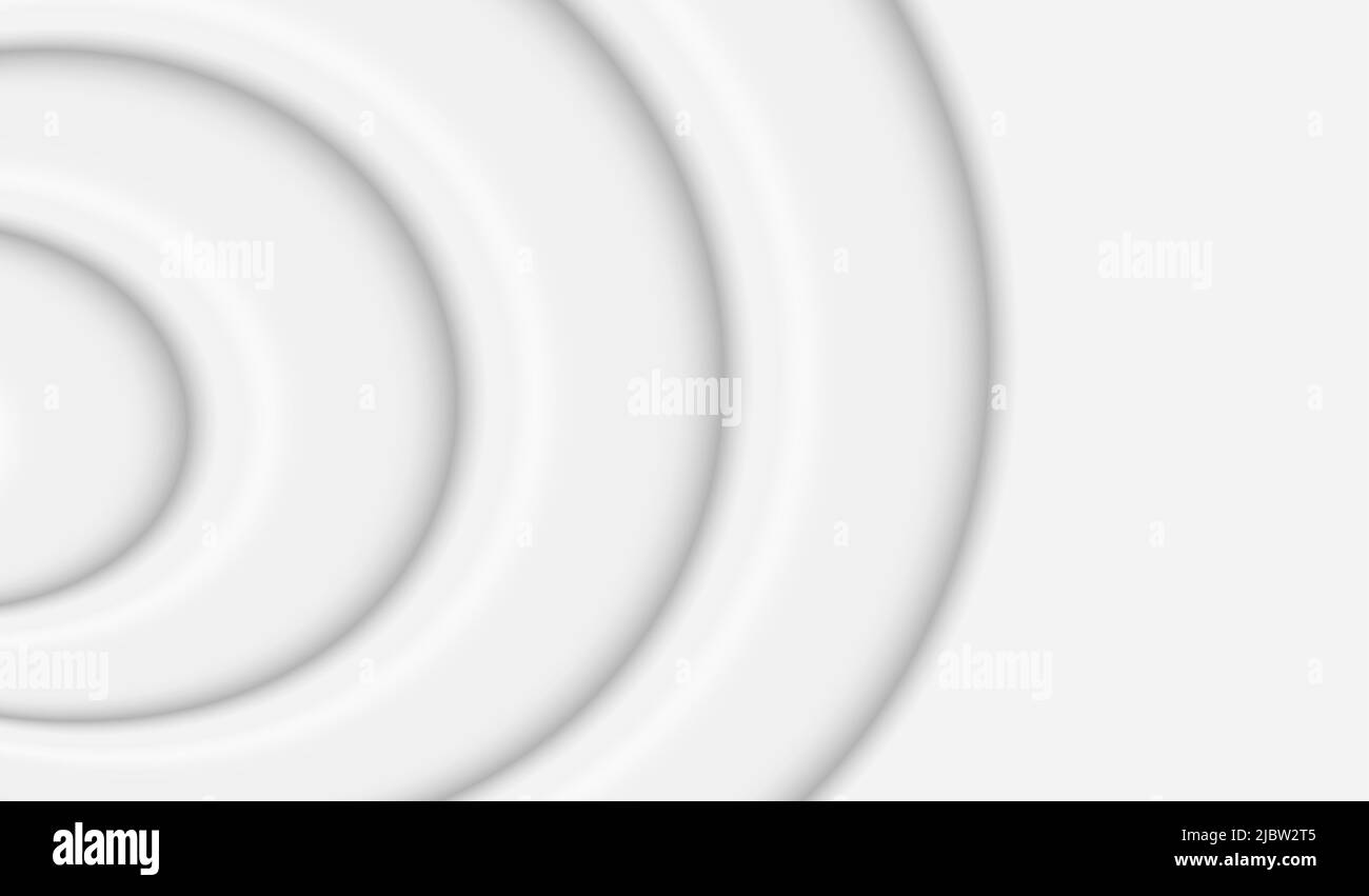 Abstract white background with volume circles, wallpaper. Vector ...