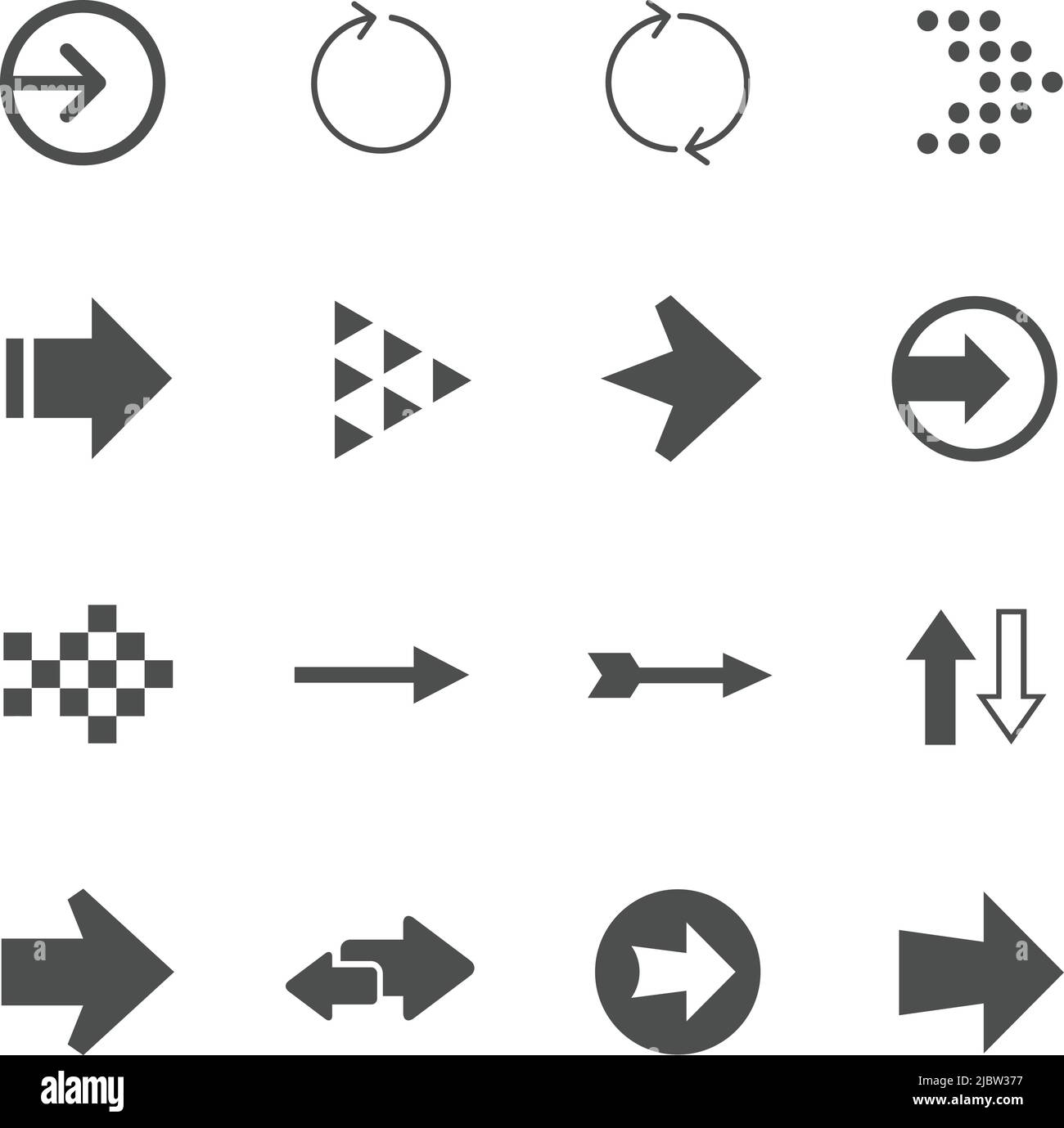 Different arrows icons Stock Vector Image & Art - Alamy