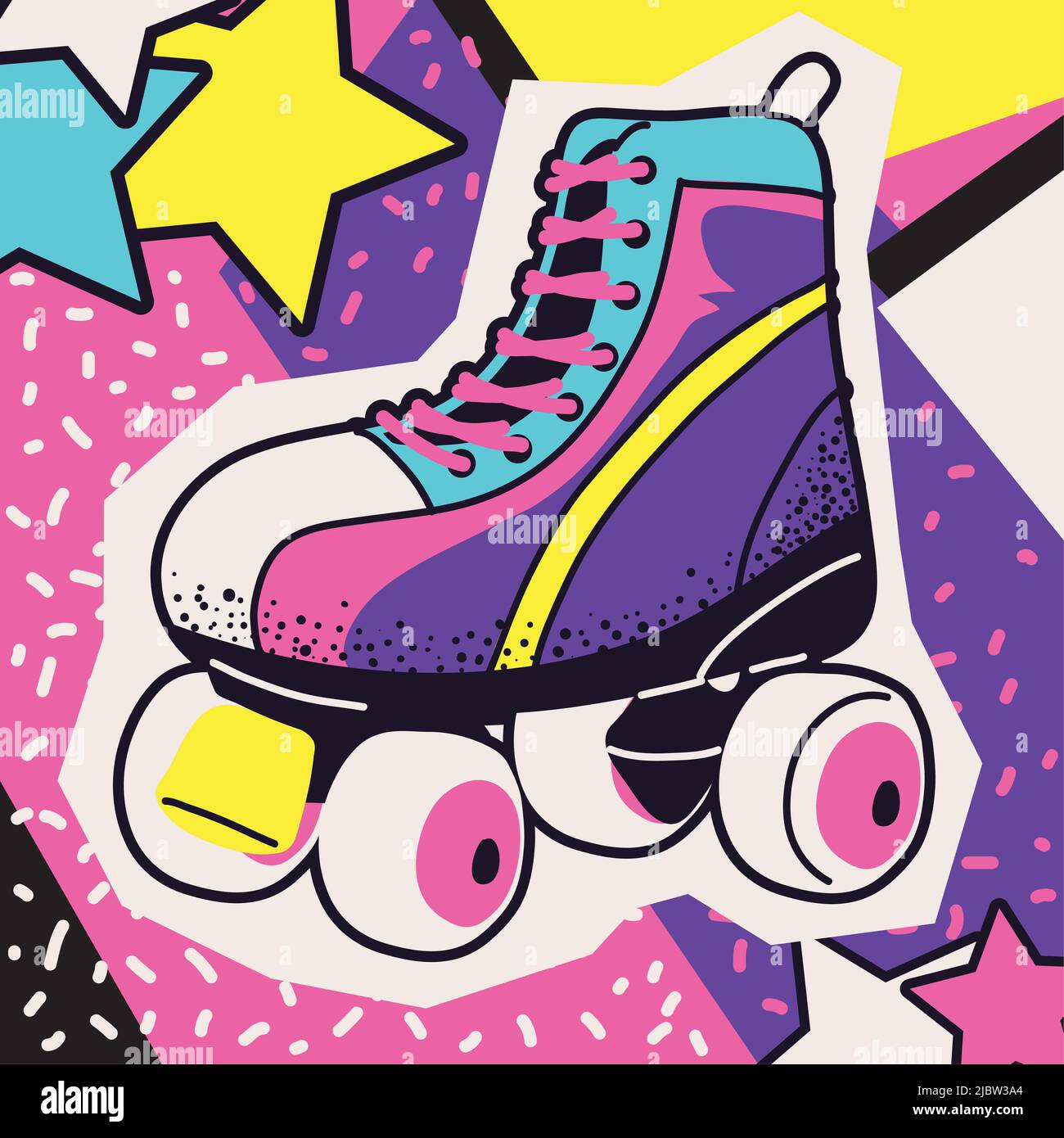 90s retro skate Stock Vector Image & Art - Alamy