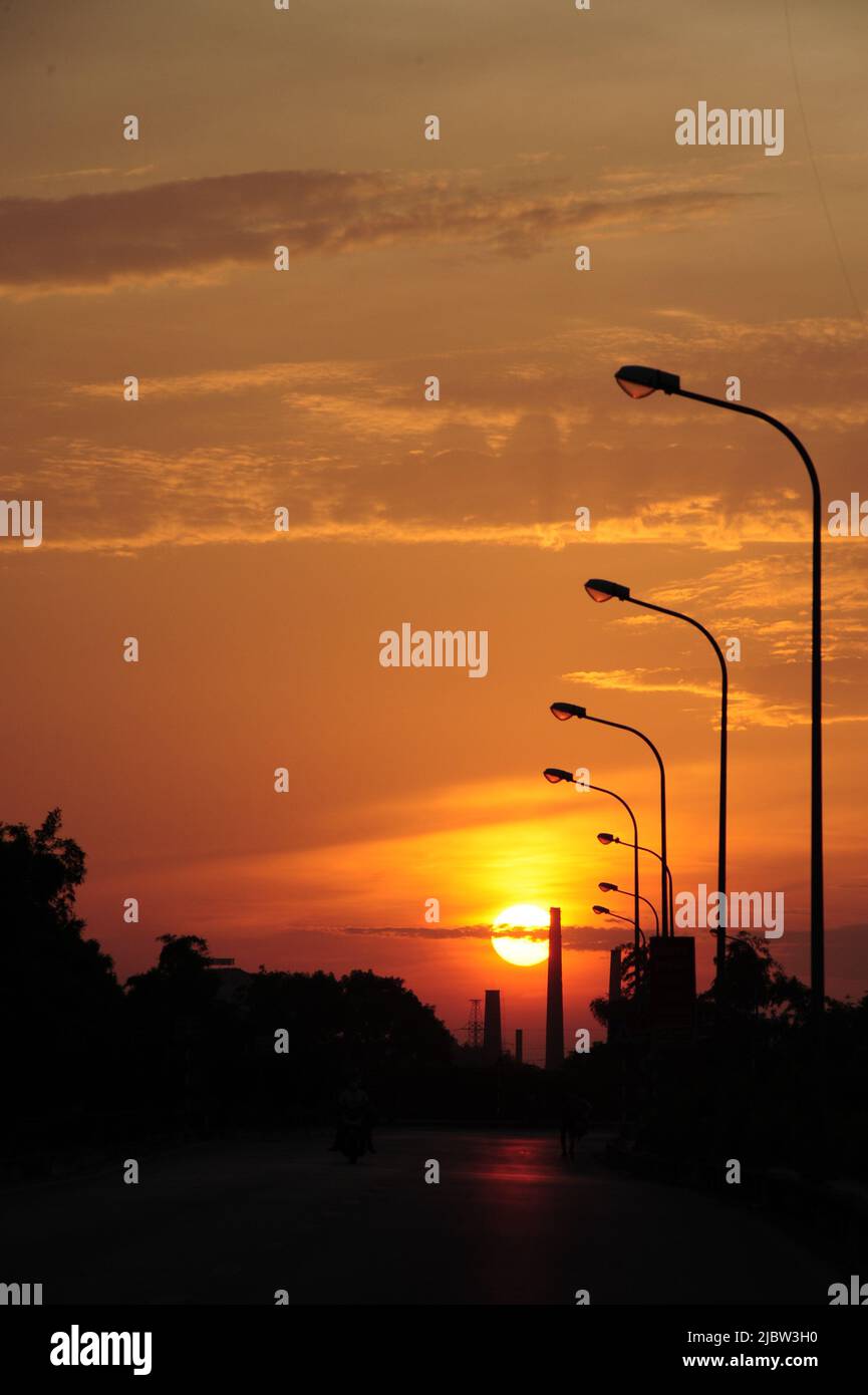 Beautiful sunrise on hot summer hi-res stock photography and images - Alamy