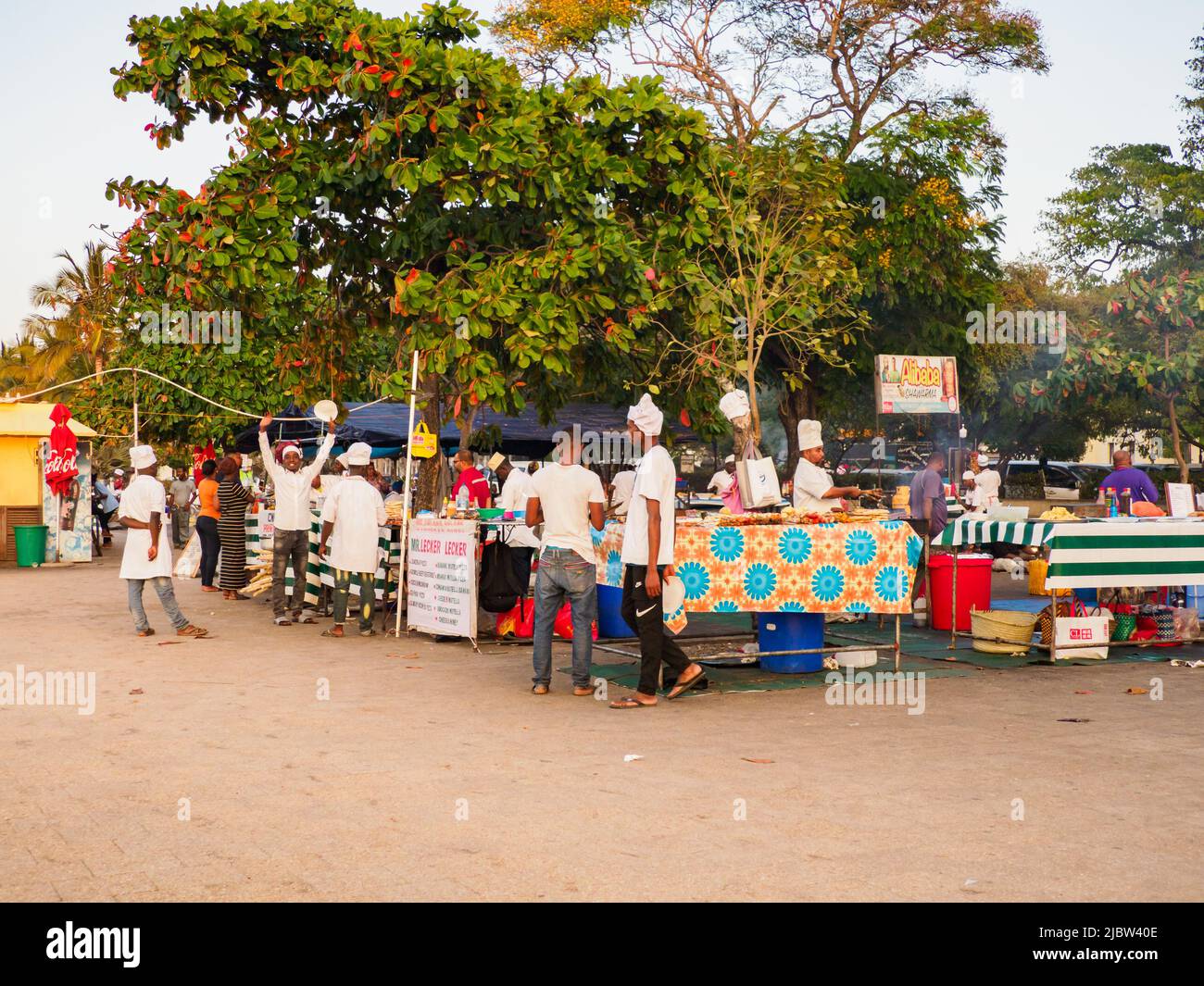 Stone Town, Zanzibar, Tanzania - January, 2021: Night Forodhani market ...