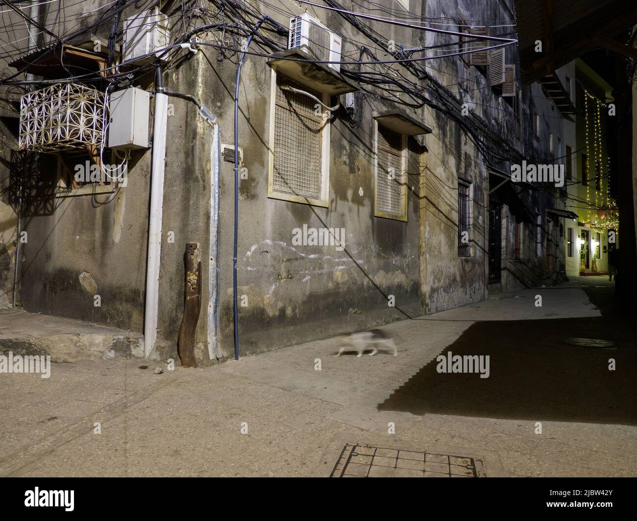 Stone Town, Zanzibar - Feb. 2021: Narrow streets of town also known as ...