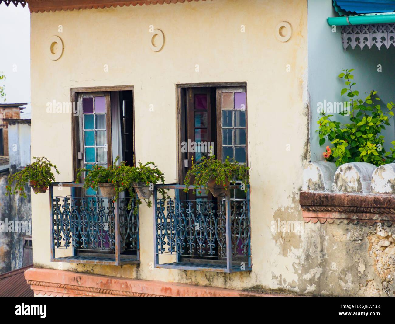 Stone Town, Zanzibar - Feb. 2021: Top view for Stone Twon also known as ...