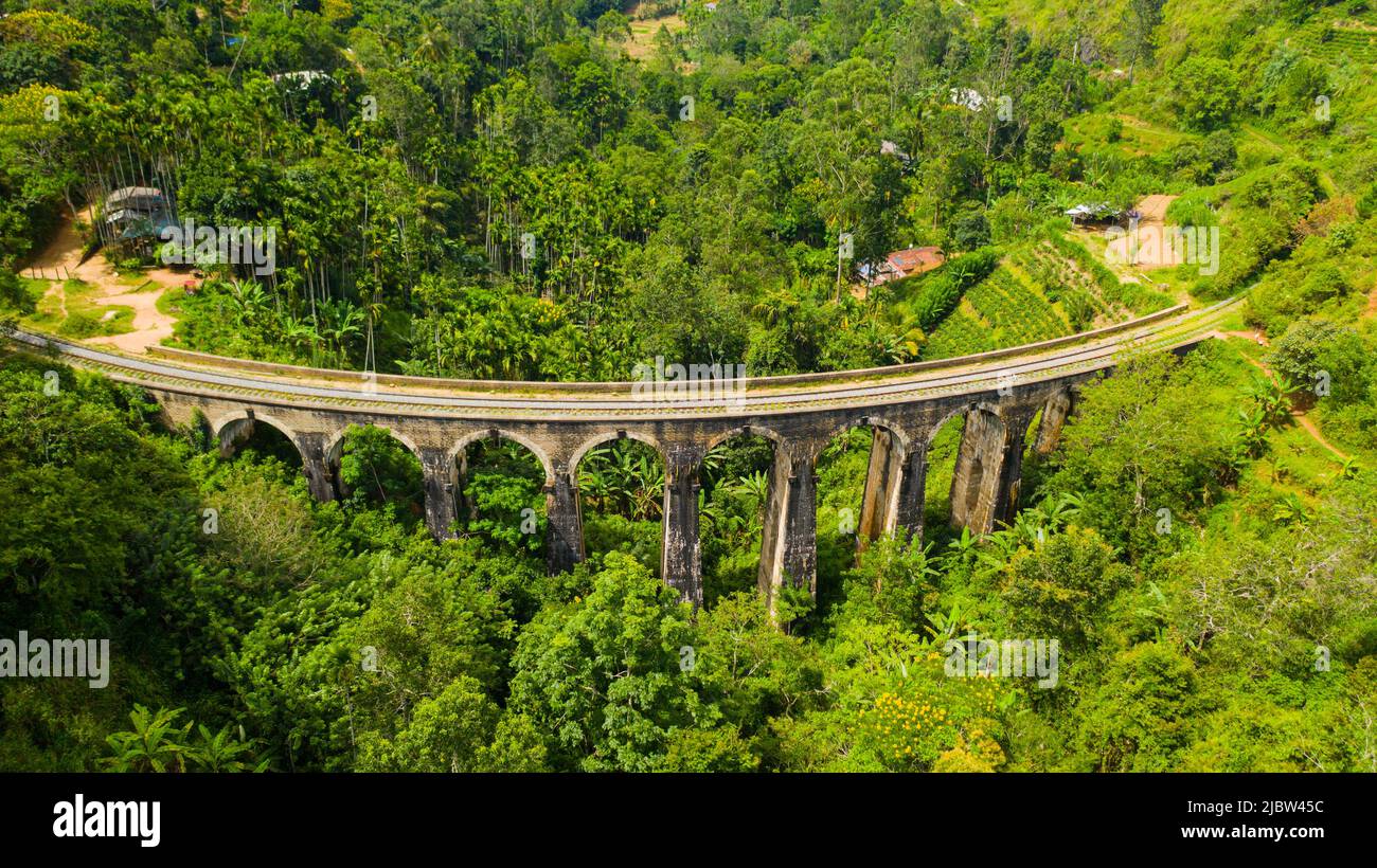 Ella nine arch bridge sri lanka most famous tourist attraction Stock ...