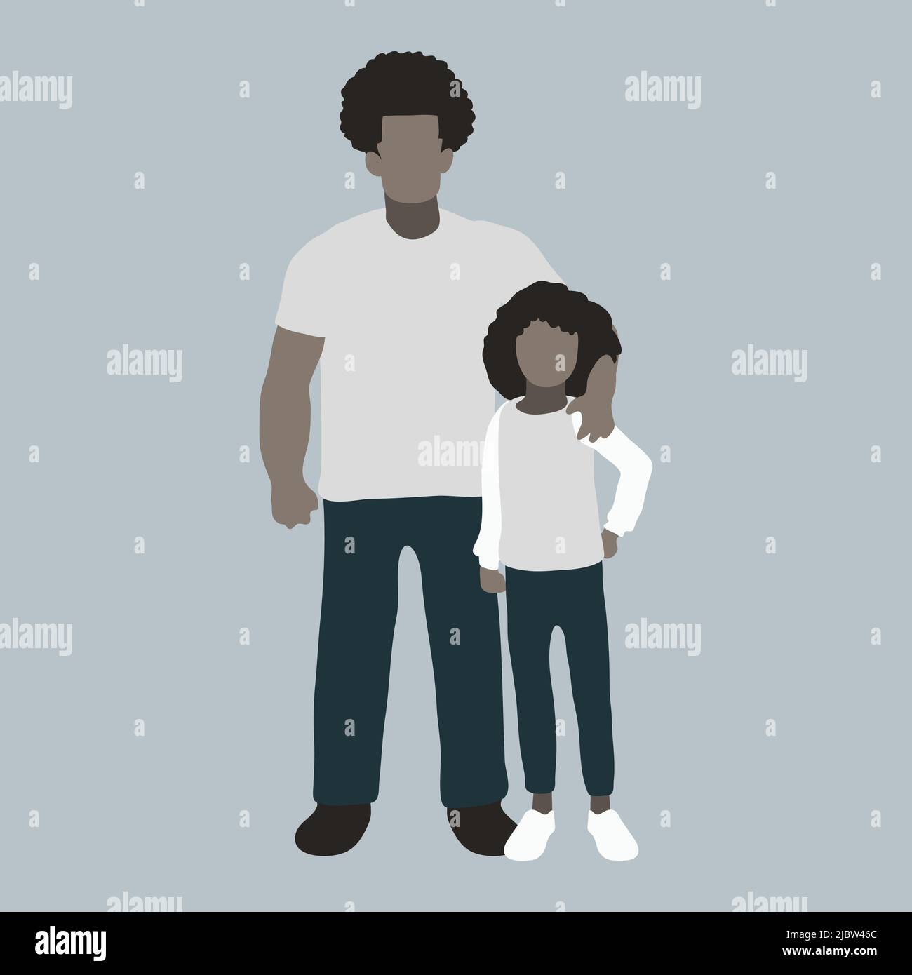 father and daughter vector clip art Stock Vector Image & Art - Alamy