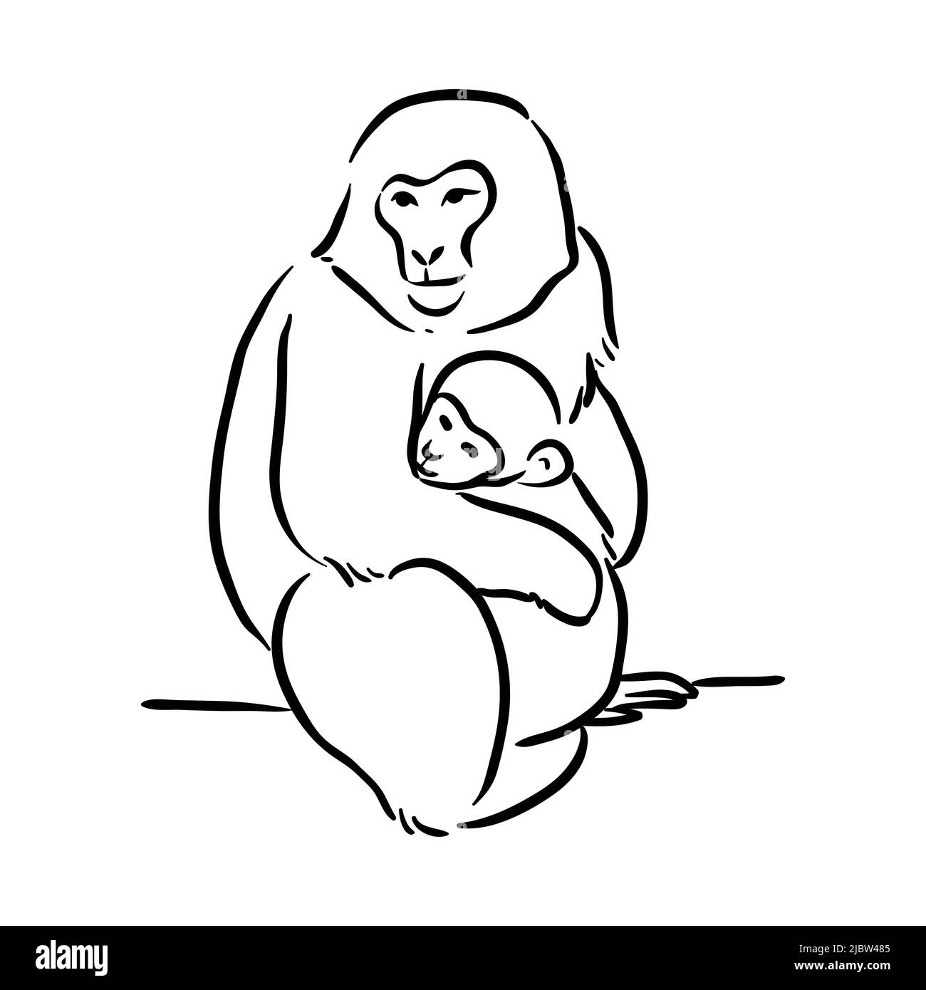 Baby with hand to mouth Stock Vector Images - Alamy