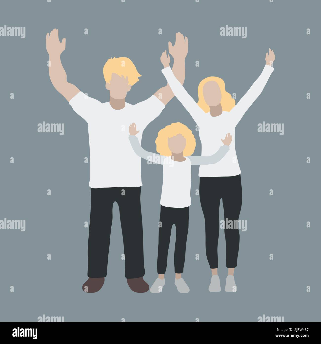 Happy small family clip art Stock Vector Image & Art - Alamy