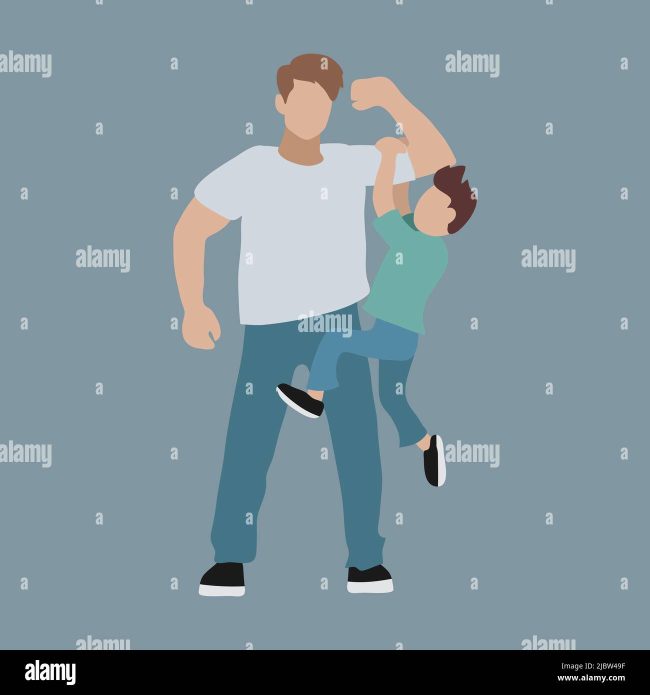 Father playing son dad Stock Vector Images - Alamy