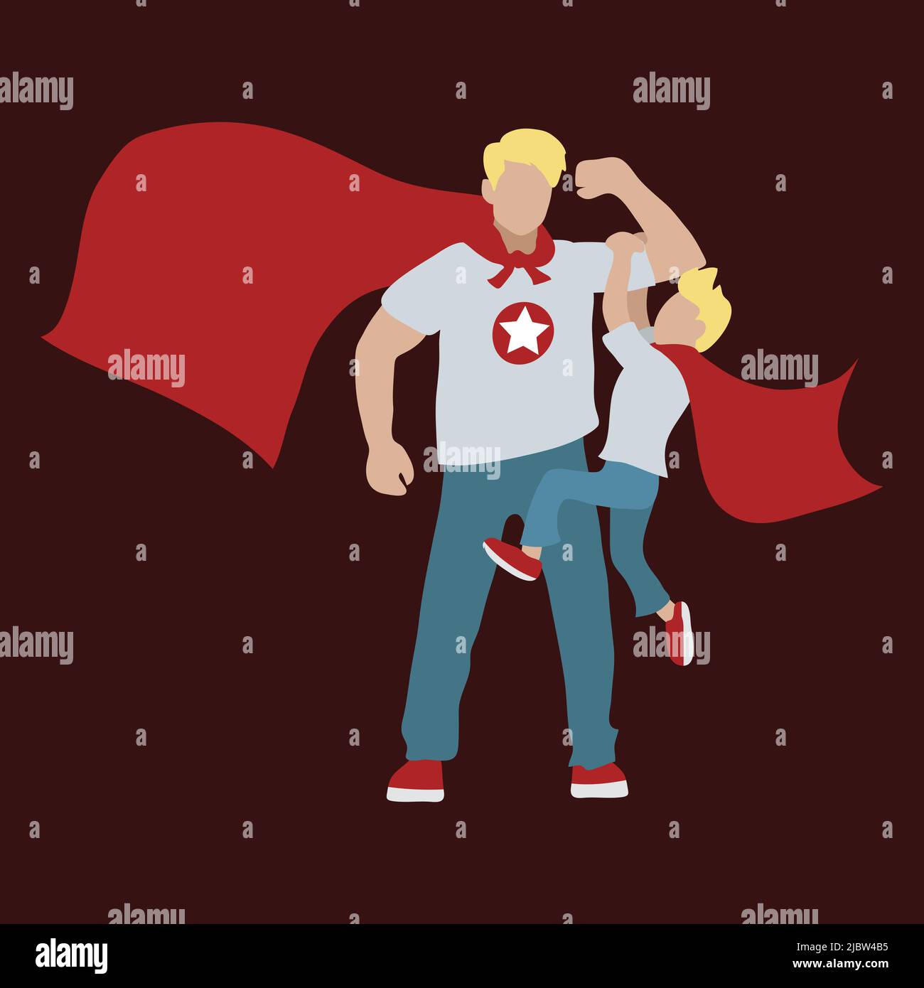 Dad and child mask Stock Vector Images - Alamy