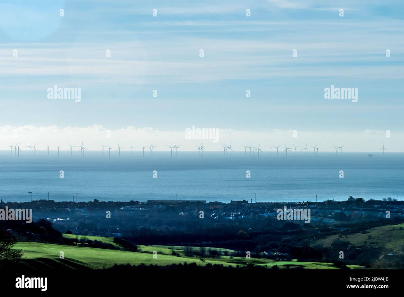 Brighton, December 4th 2018: The first offshore wind farm situated off ...