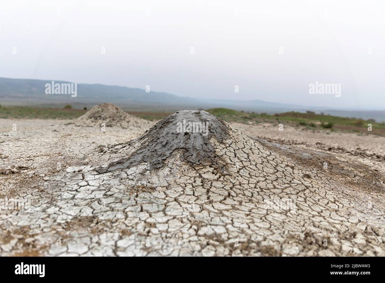 Crater of a mud volcano, Takhti-Tepha Mud Volcanoes in Chachuna Managed ...