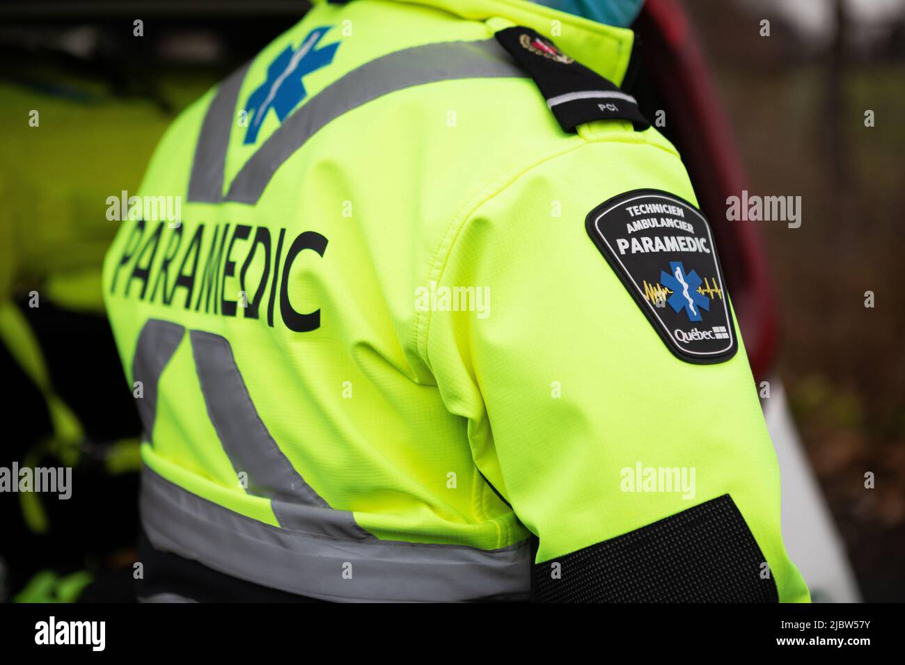 Paramedic at work, close up Stock Photo - Alamy