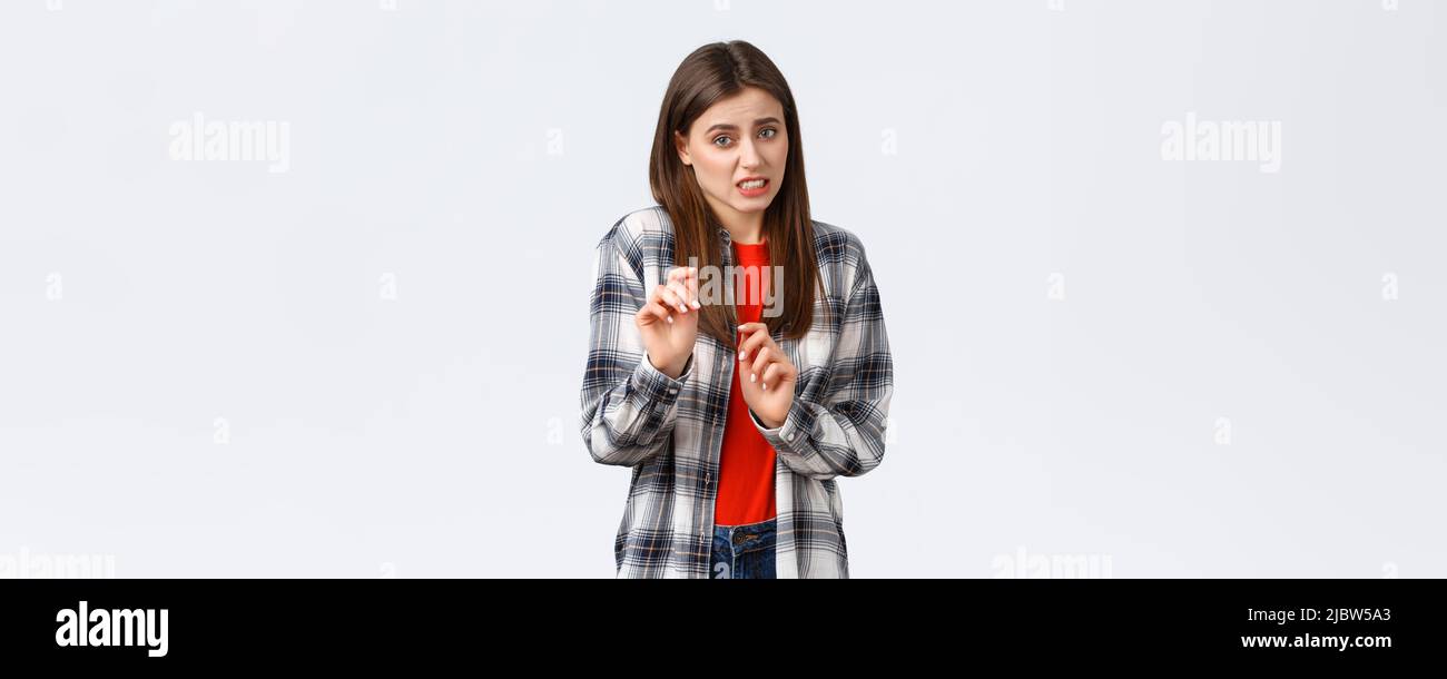 Lifestyle, different emotions, leisure activities concept. Ew gross ...