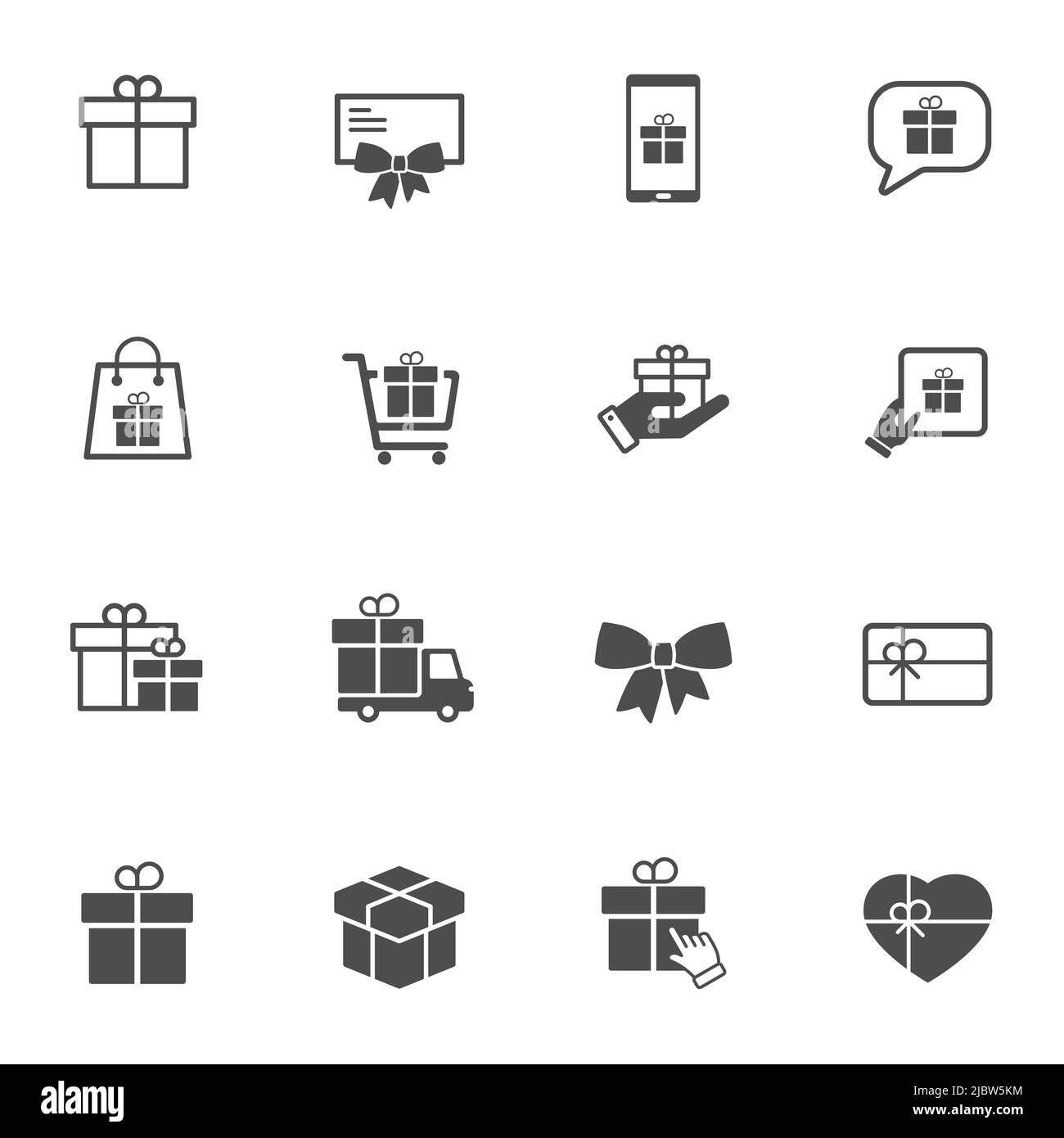 Gift box vector icon set isolated on white background Stock Vector ...