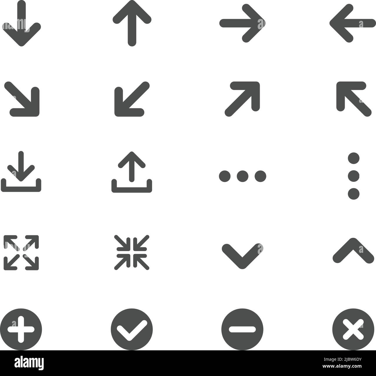 Arrows and signs web icons. Ui elements. Arrows and signs vector icons ...