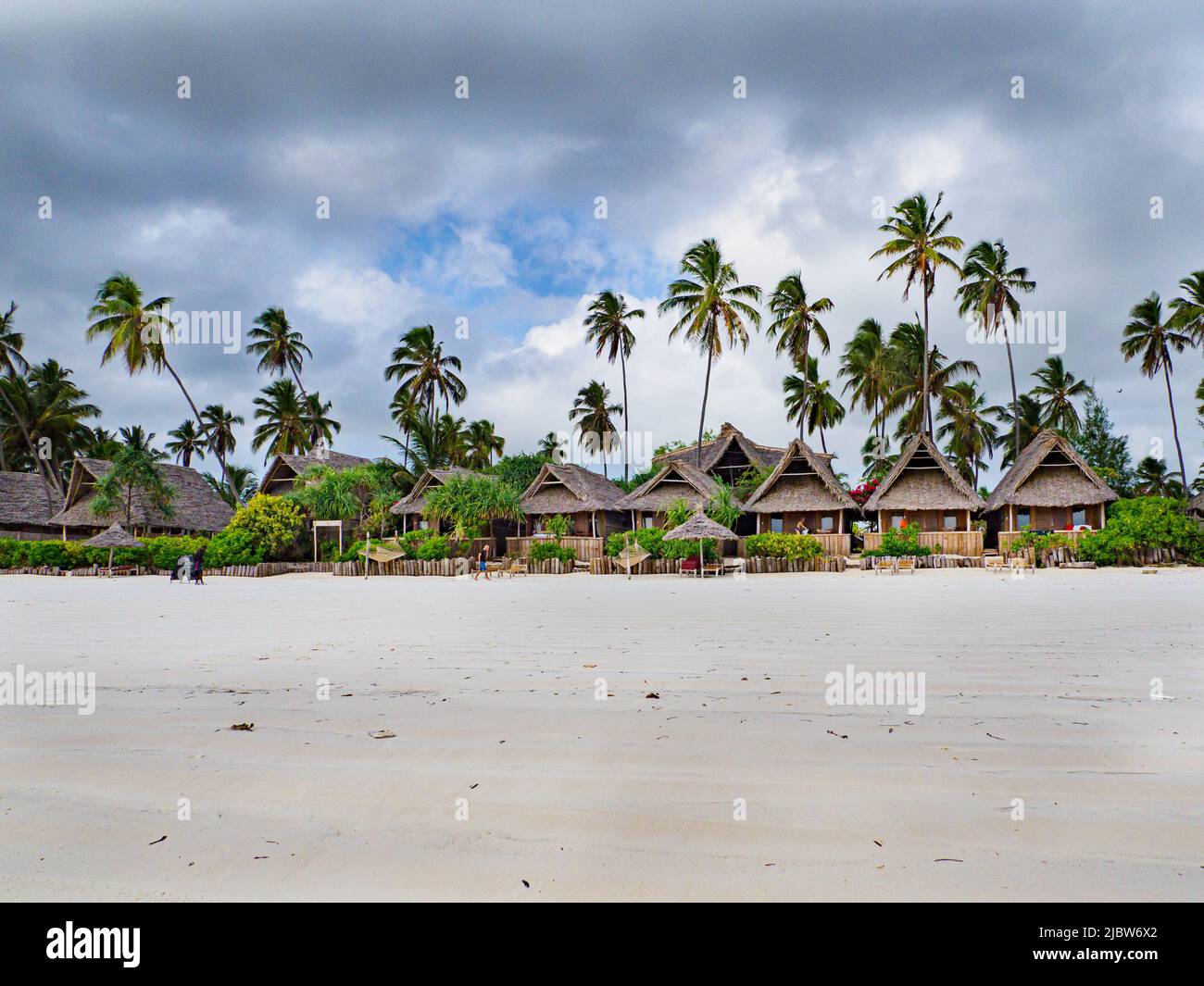 Matemwe, Zanzibar, Tanzania -January, 2021: Wooden huts of a boutique ...