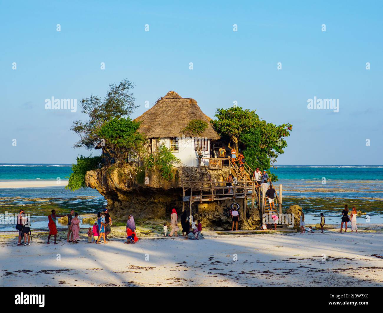 Michamvi, Tanzania - Feb, 2021: Famous 'The Rock' restaurant built on ...