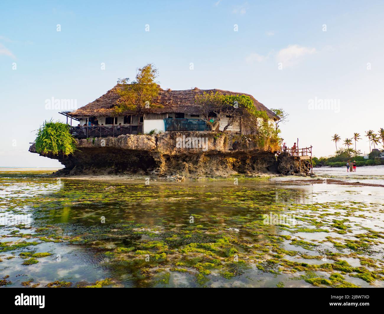 Michamvi, Tanzania - Feb, 2021: Famous 'The Rock' restaurant built on ...