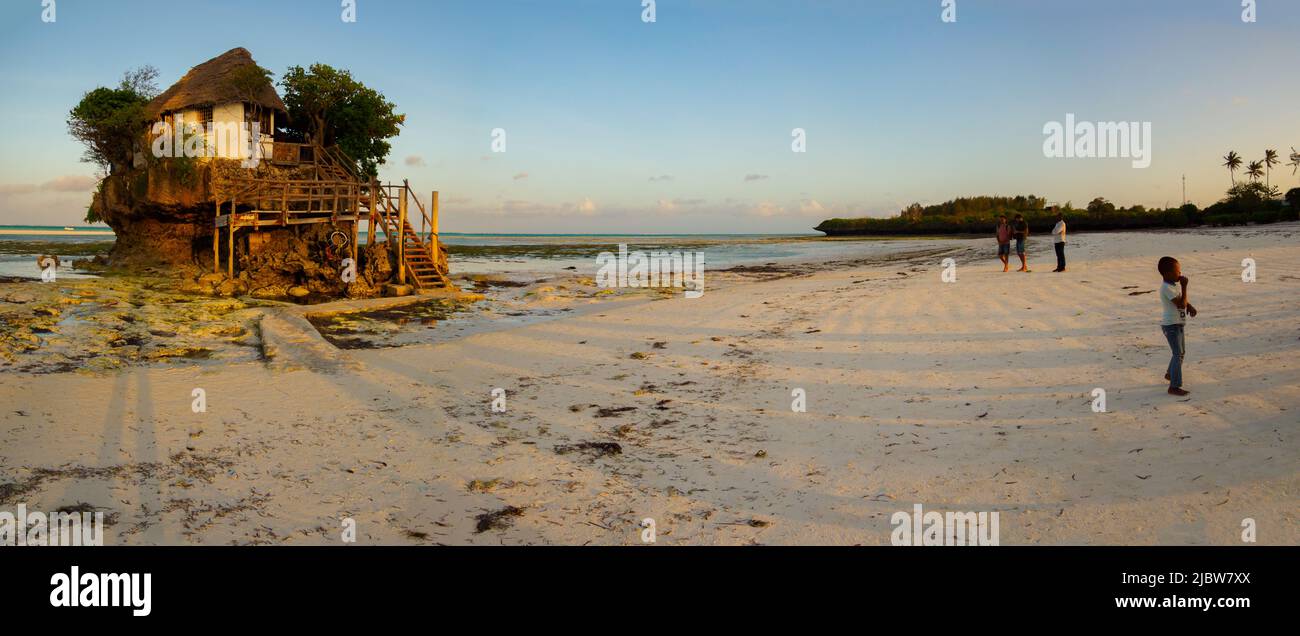 Michamvi, Tanzania - Feb, 2021: Famous 'The Rock' restaurant built on ...