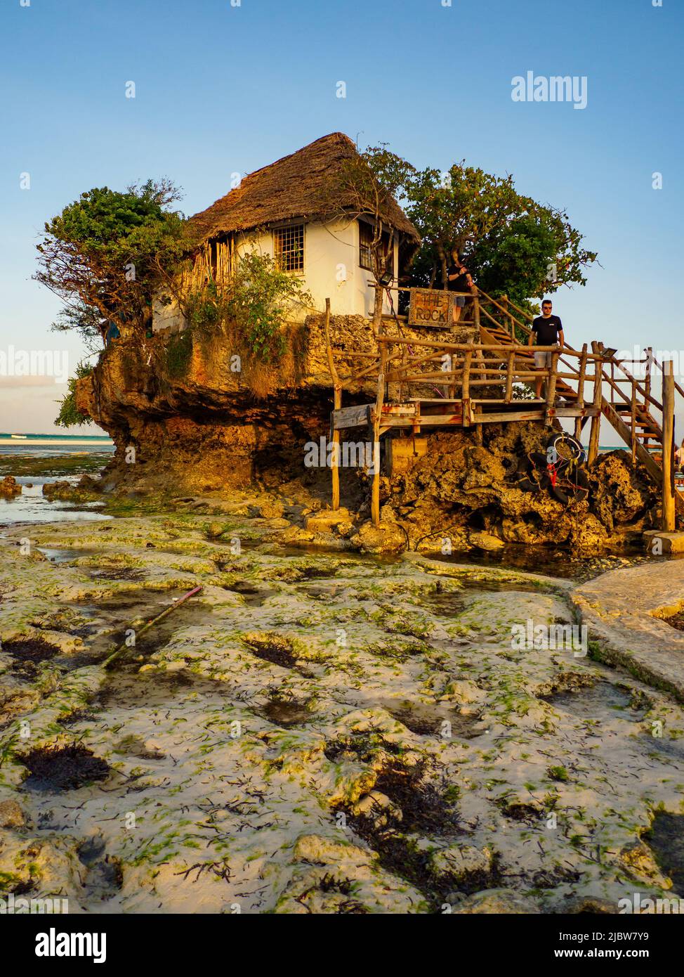 Michamvi, Tanzania - Feb, 2021: Famous 'The Rock' restaurant built on ...