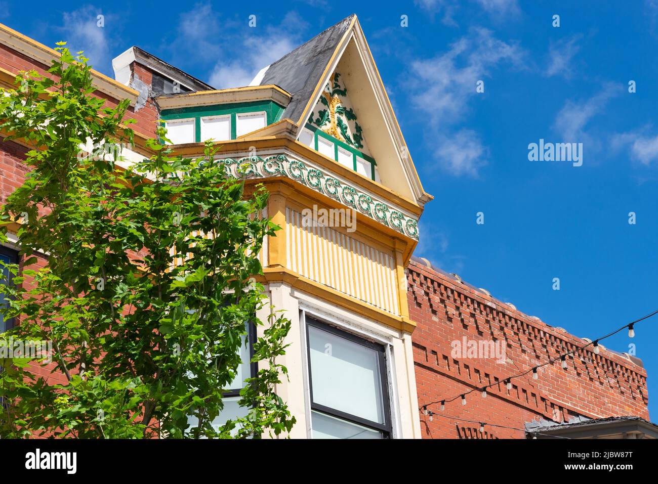 Old downtown storefronts on a beautiful sunny morning Stock Photo - Alamy