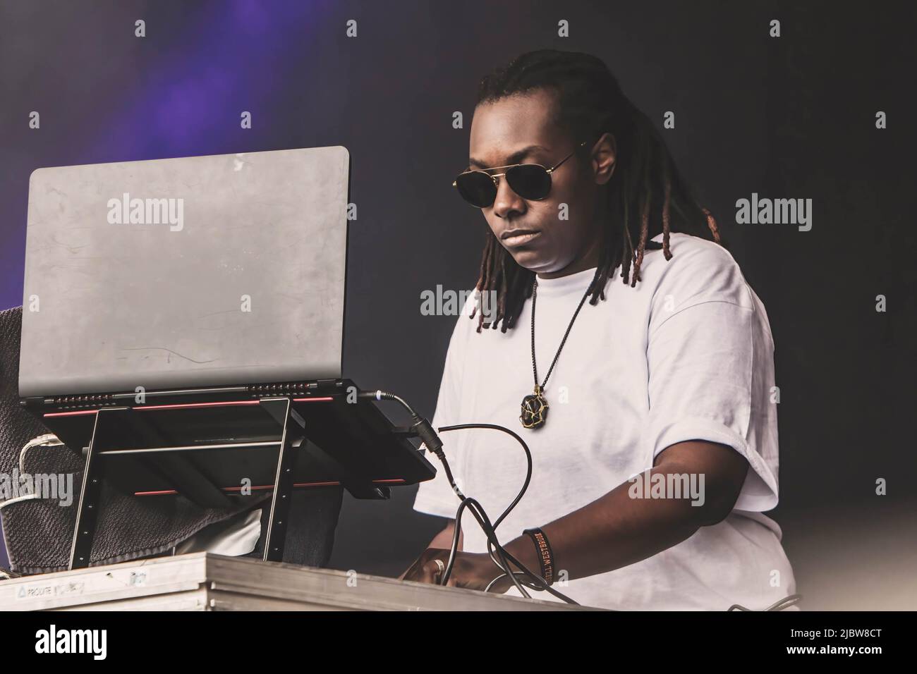 Electronic musician Jerrilynn Patton known as Jlin performs on stage at ...