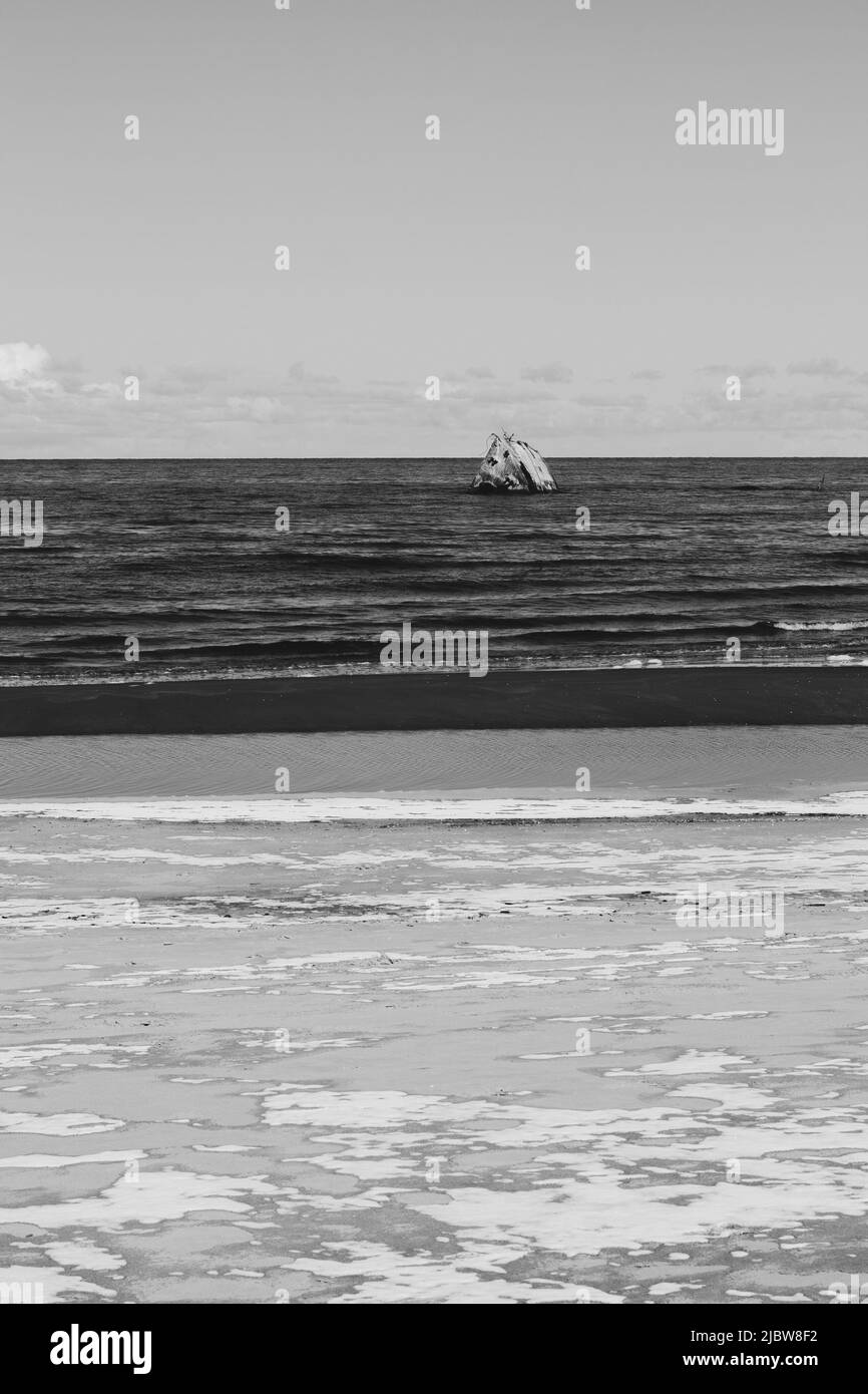 Calm coastal landscape on spring Black and White Stock Photos & Images ...