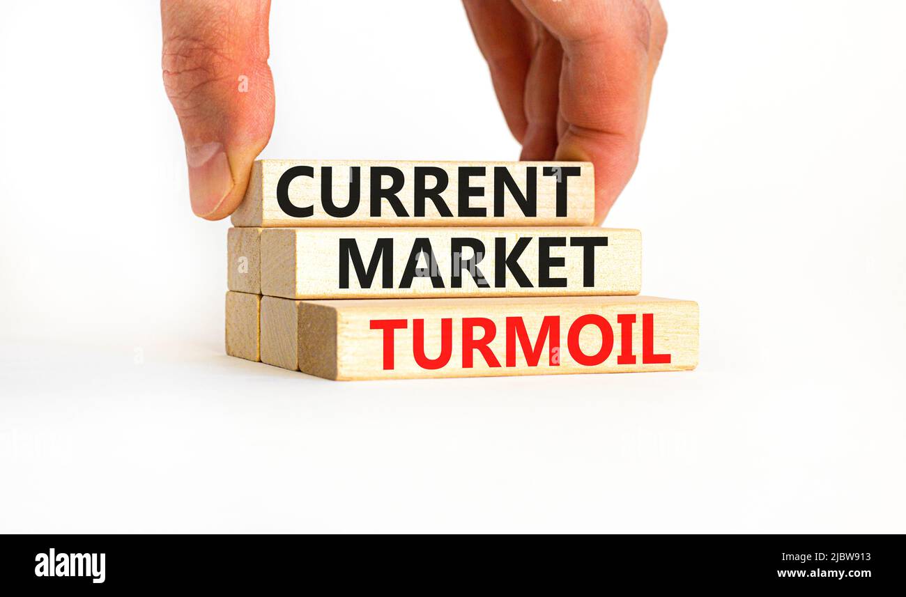 Current market turmoil symbol. Concept words Current market turmoil on ...