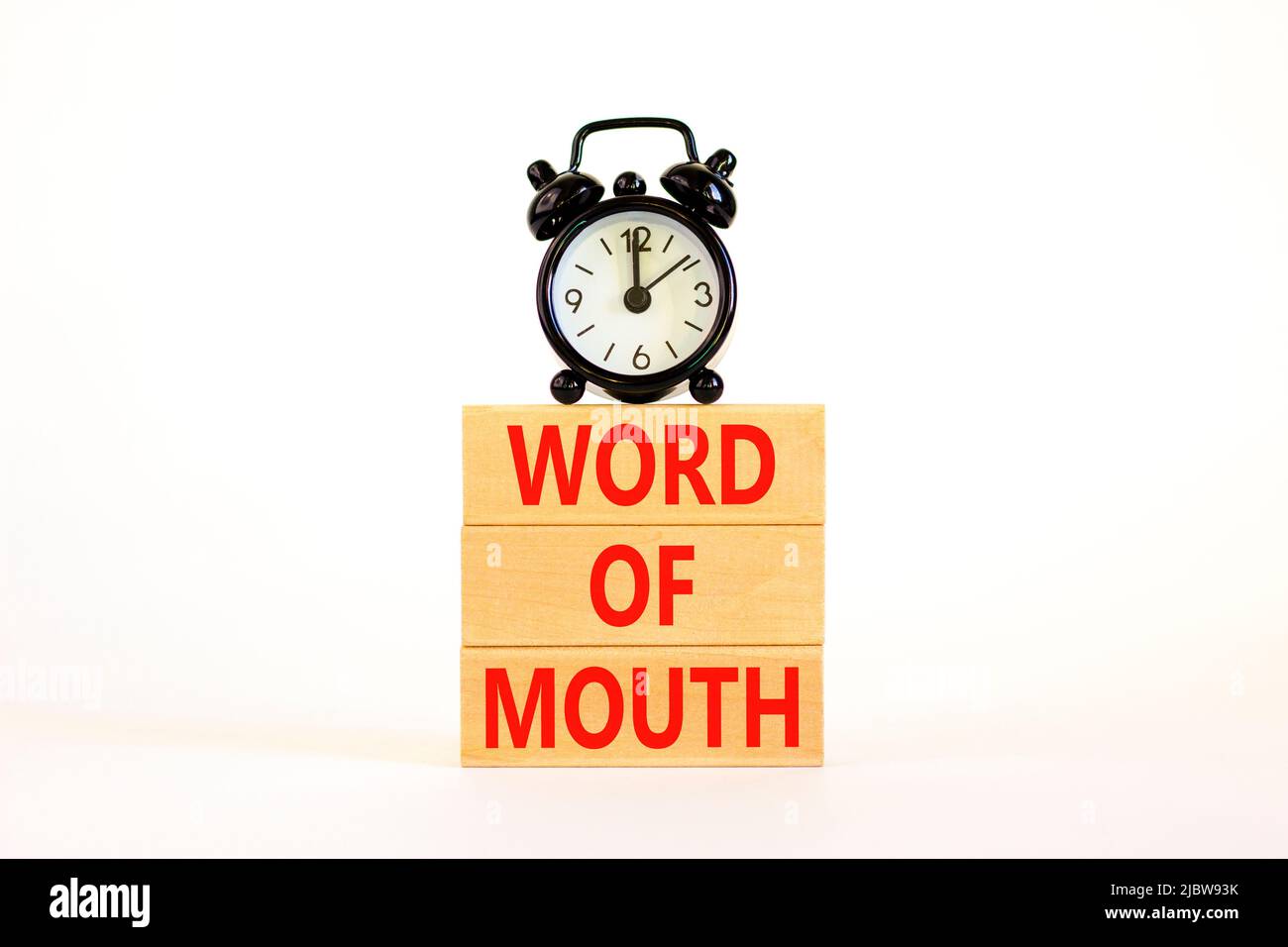 Word of mouth symbol. Concept words Word of mouth on wooden blocks on a ...