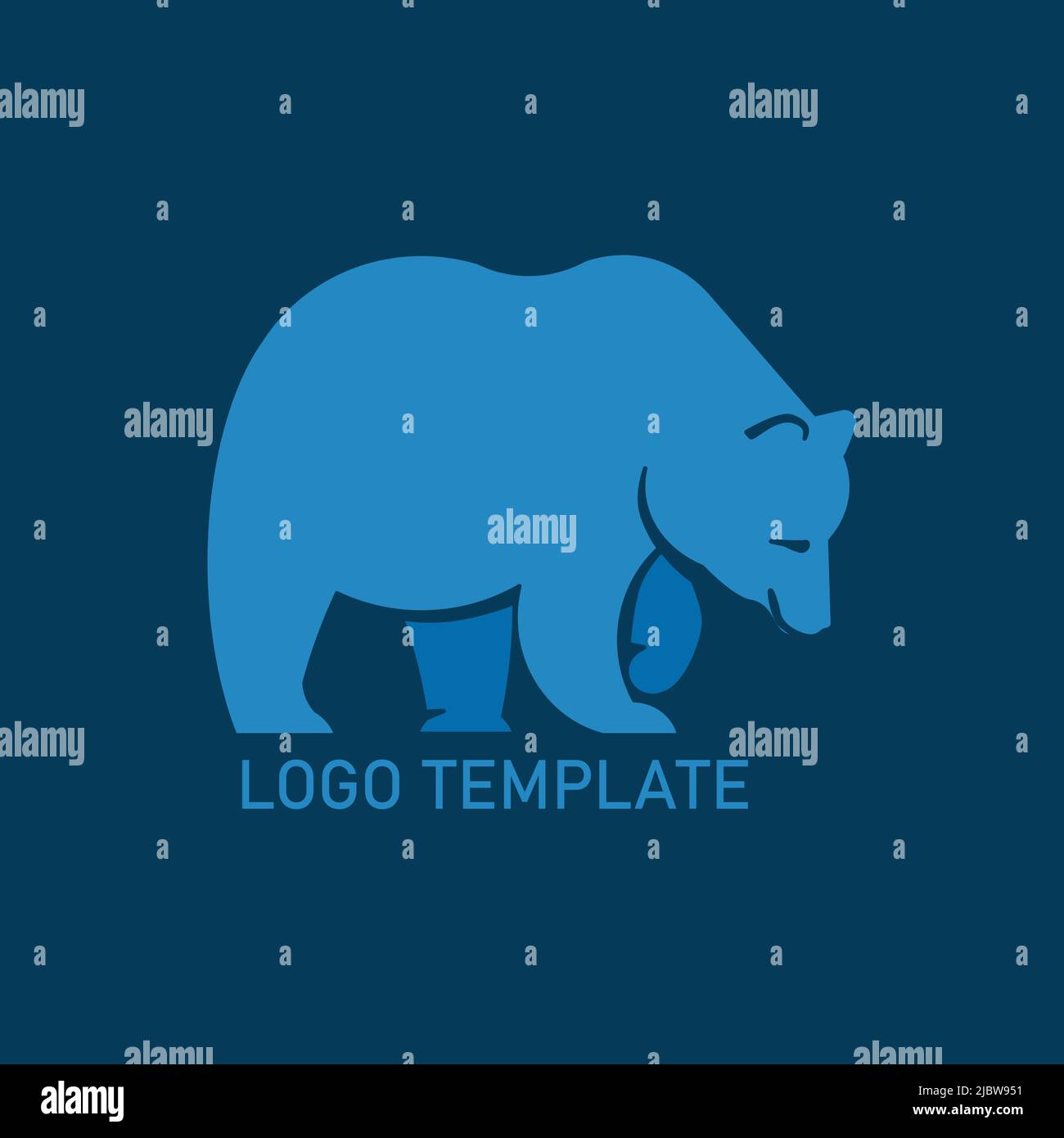 stylish blue bear icon. Vector illustration Stock Vector Image & Art ...