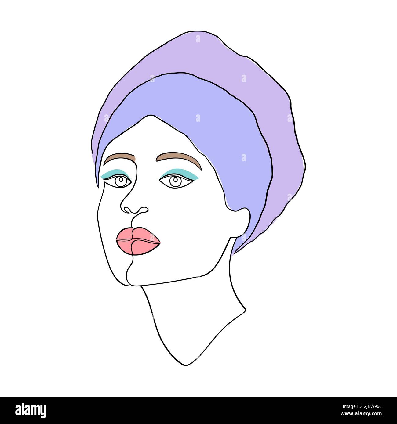 Minimal Woman Face Stock Vector Image And Art Alamy