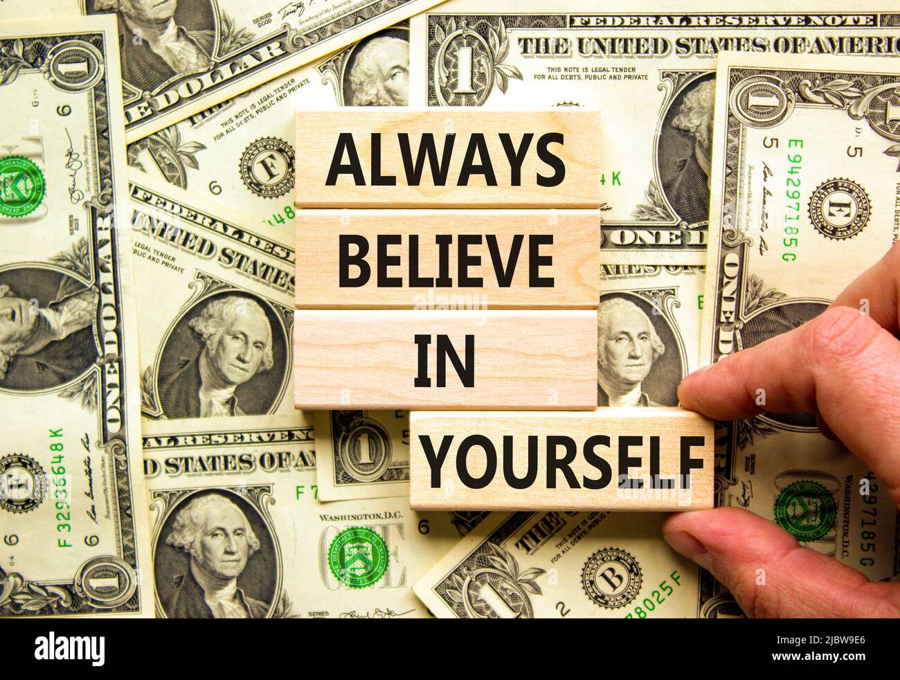 Always believe in yourself symbol. Concept words Always believe in ...