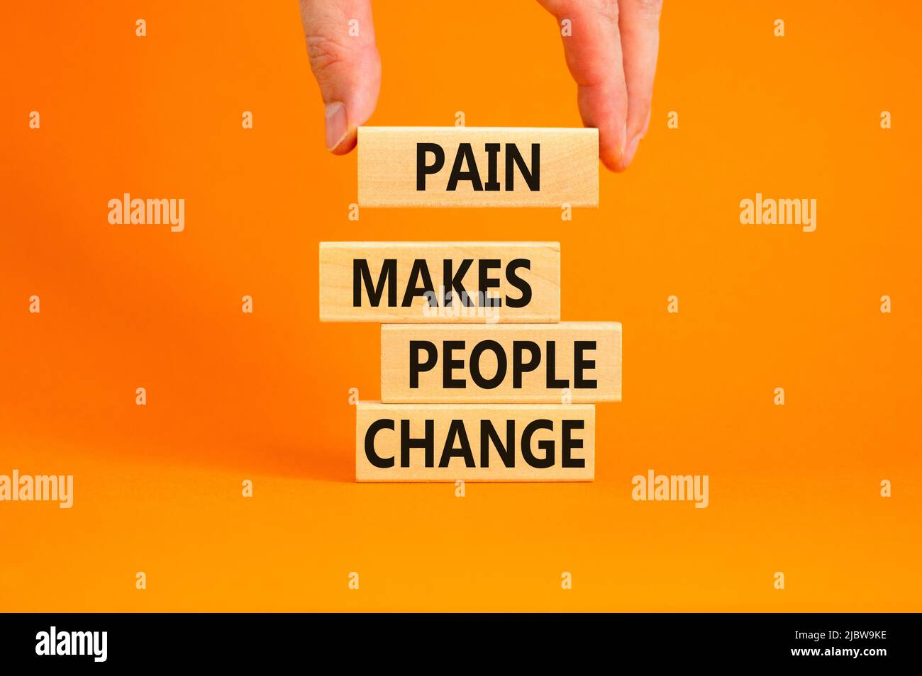 Pain makes people change symbol. Concept words Pain makes people change ...