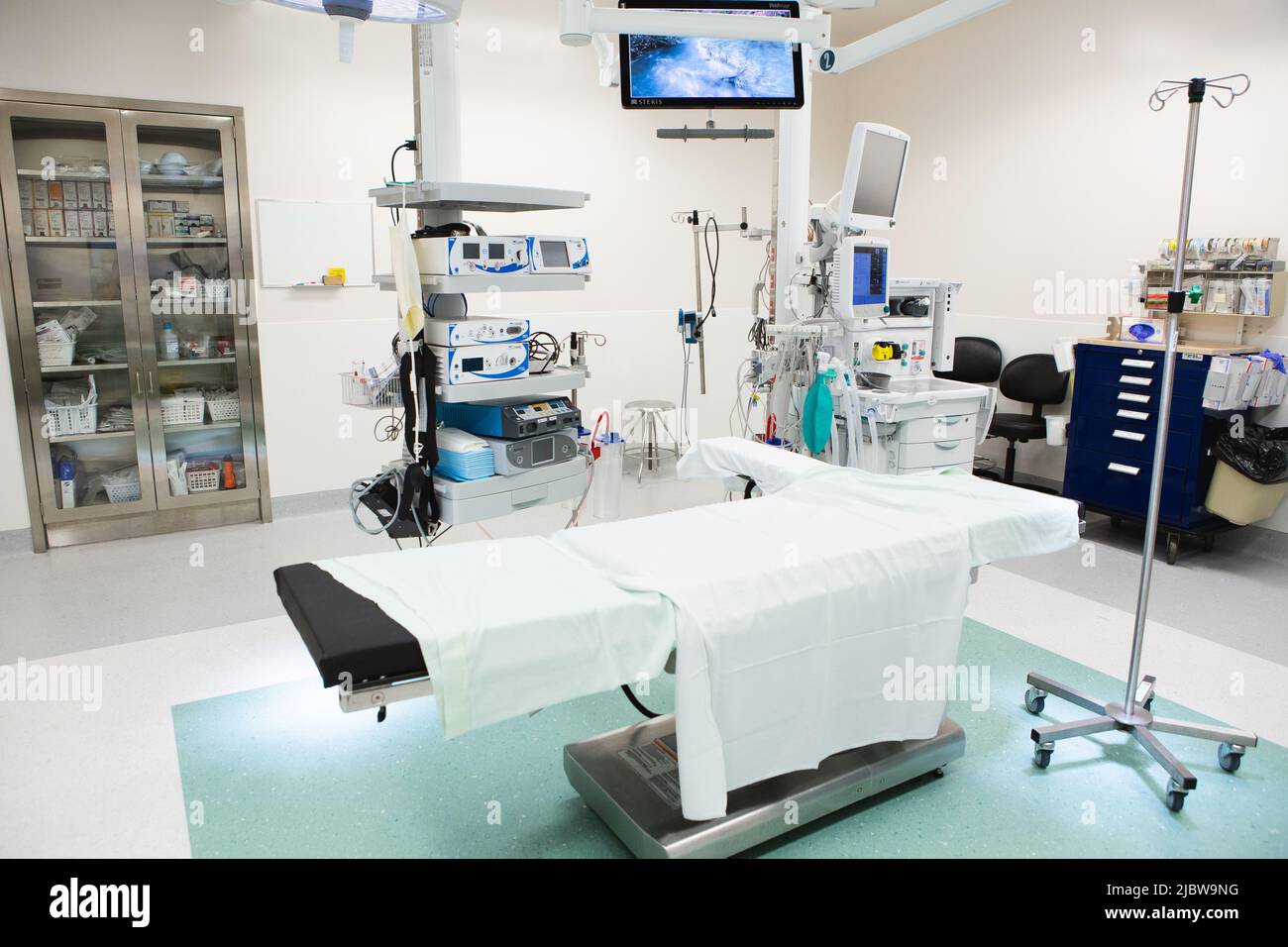 Medical a clean white surgical Operating room for patient surgery Stock ...