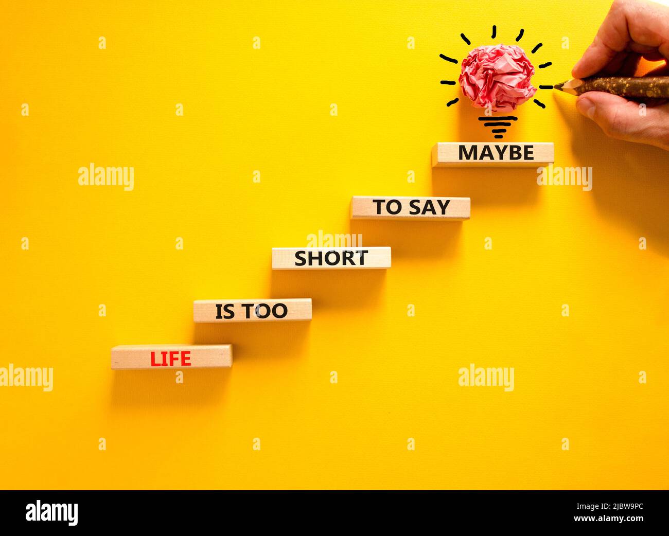 Life is short for maybe symbol. Concept words Life is too short to say ...