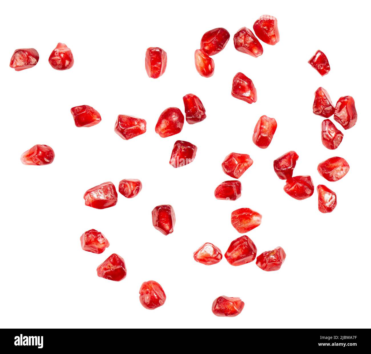 pomegranate seeds isolated on a white background with clipping path ...