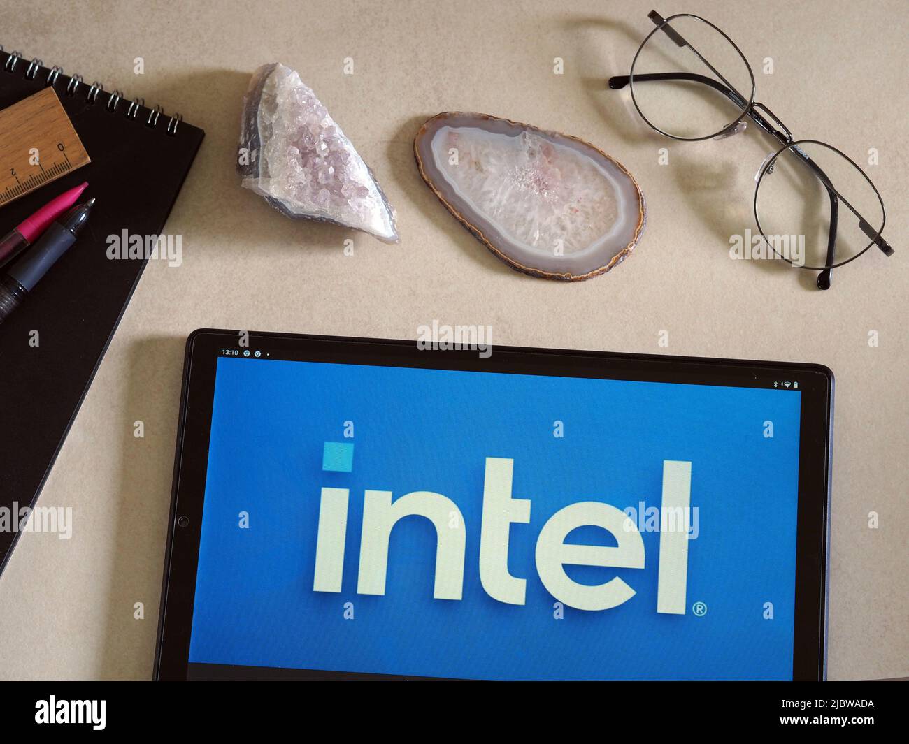 Intel corporation logo hi-res stock photography and images - Alamy