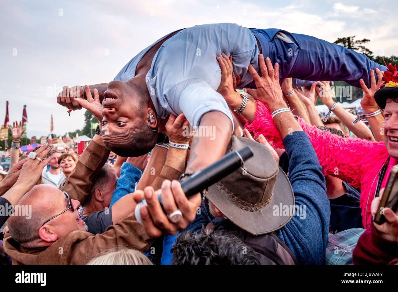 Exeter, August 15th 2018: Vintage Trouble, and singer Ty Taylor, on ...