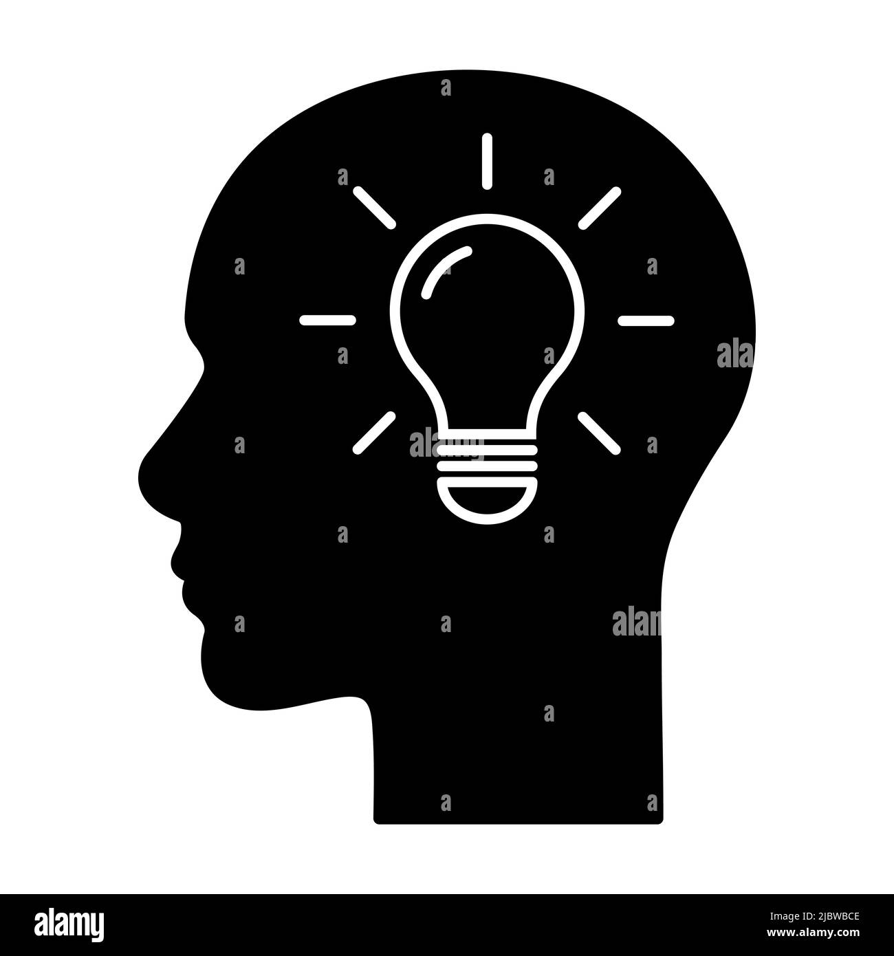 Smart human head icon. Symbol for website design, logo, app, UI. Vector ...