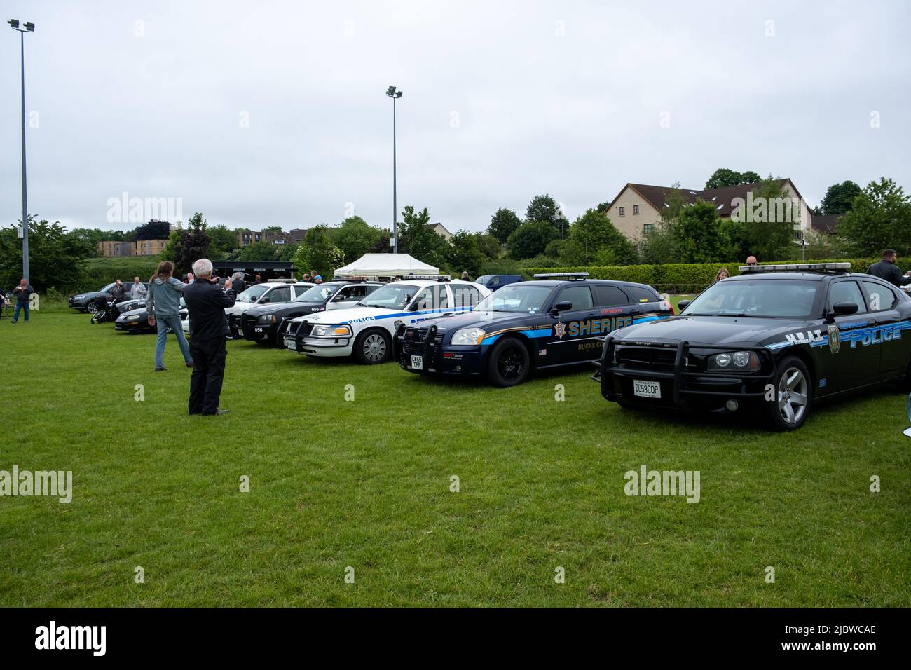 LAPD Police car at the American Classic Car Show at Keynsham rugby club ...