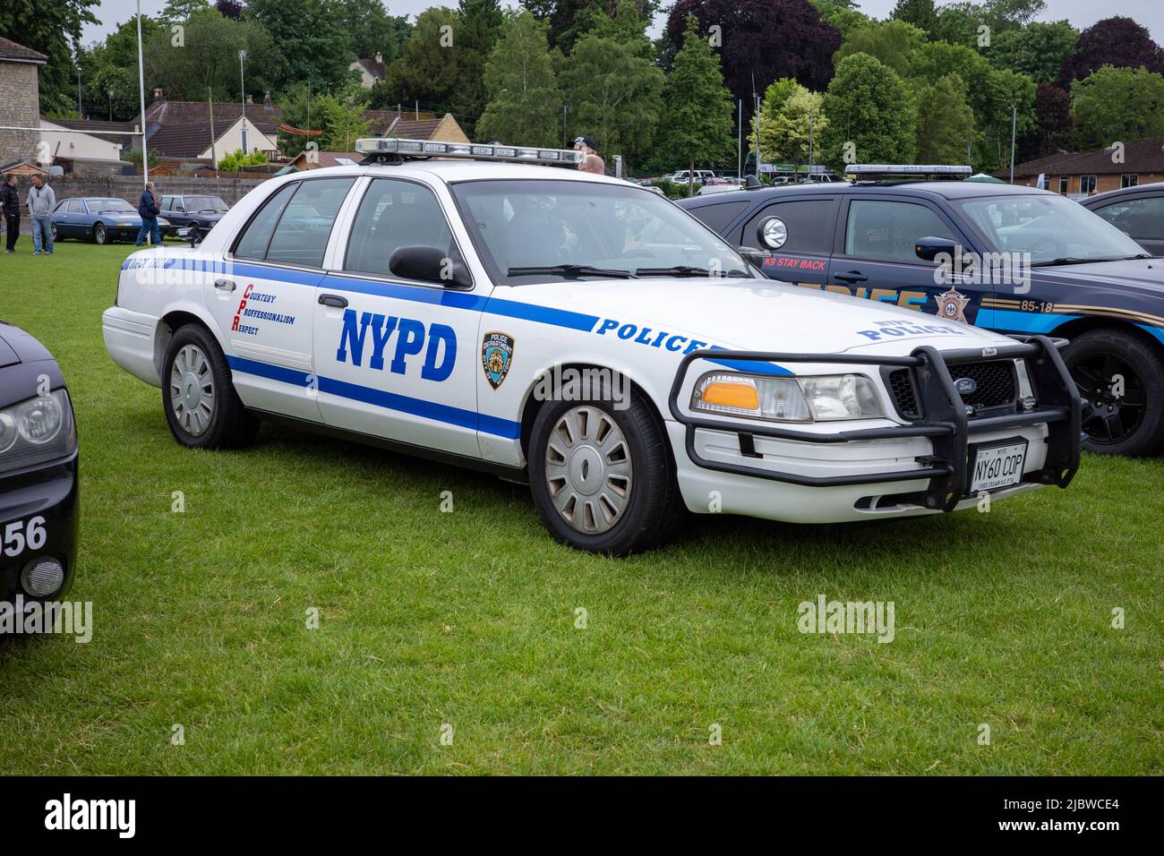 NYPD police car at the American Classic Car Show at Keynsham rugby club ...
