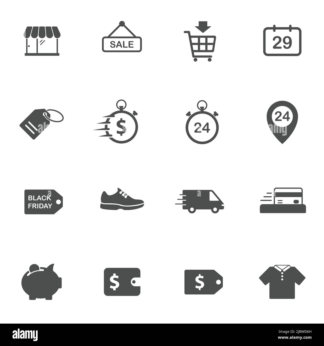 black friday vector icons set Stock Vector Image & Art - Alamy
